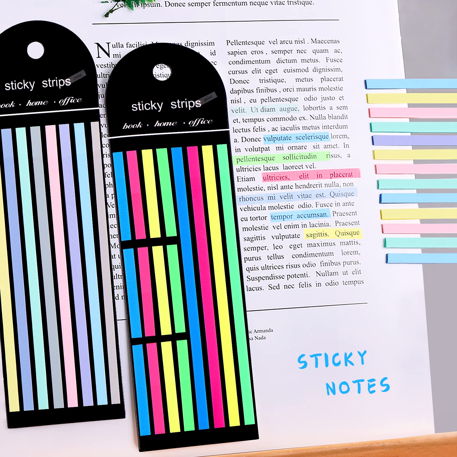 Snapklik.com : 1280Pcs Highlighter Tape, Transparent Sticky Long Page ...