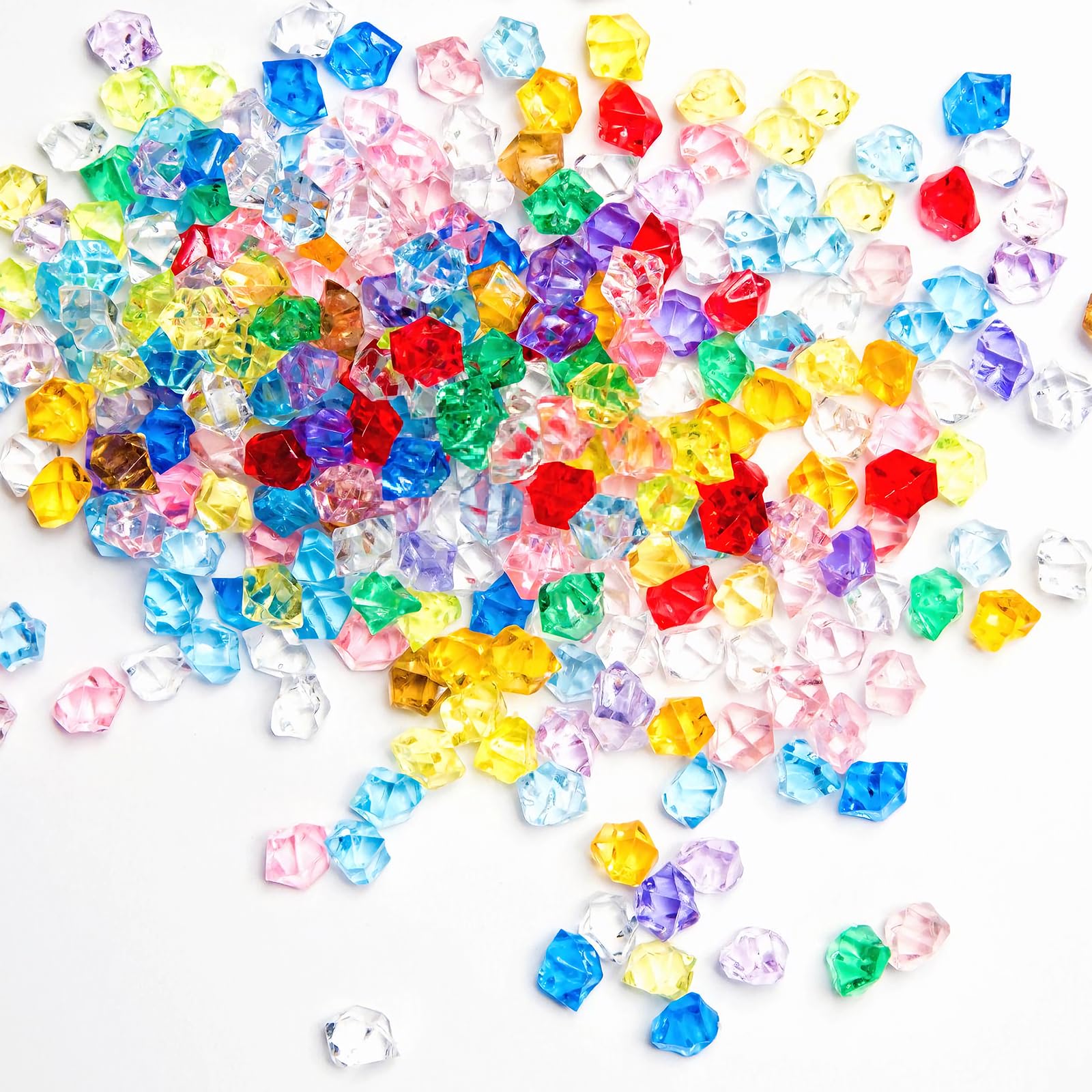 Yexati 300 Pack Acrylic Ice Crystals - Fake Diamond Scattering ...