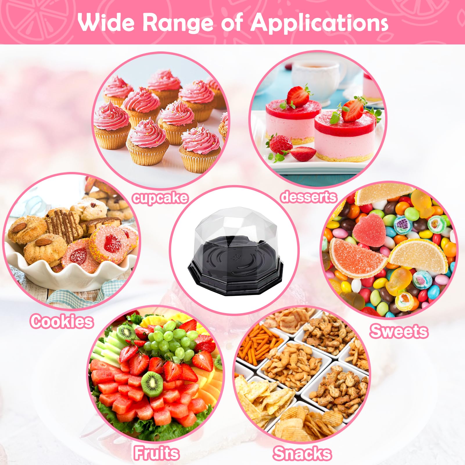 Mini Cake Containers With Lids 50-Pack Clear Mini Bundt Cake Containers ...