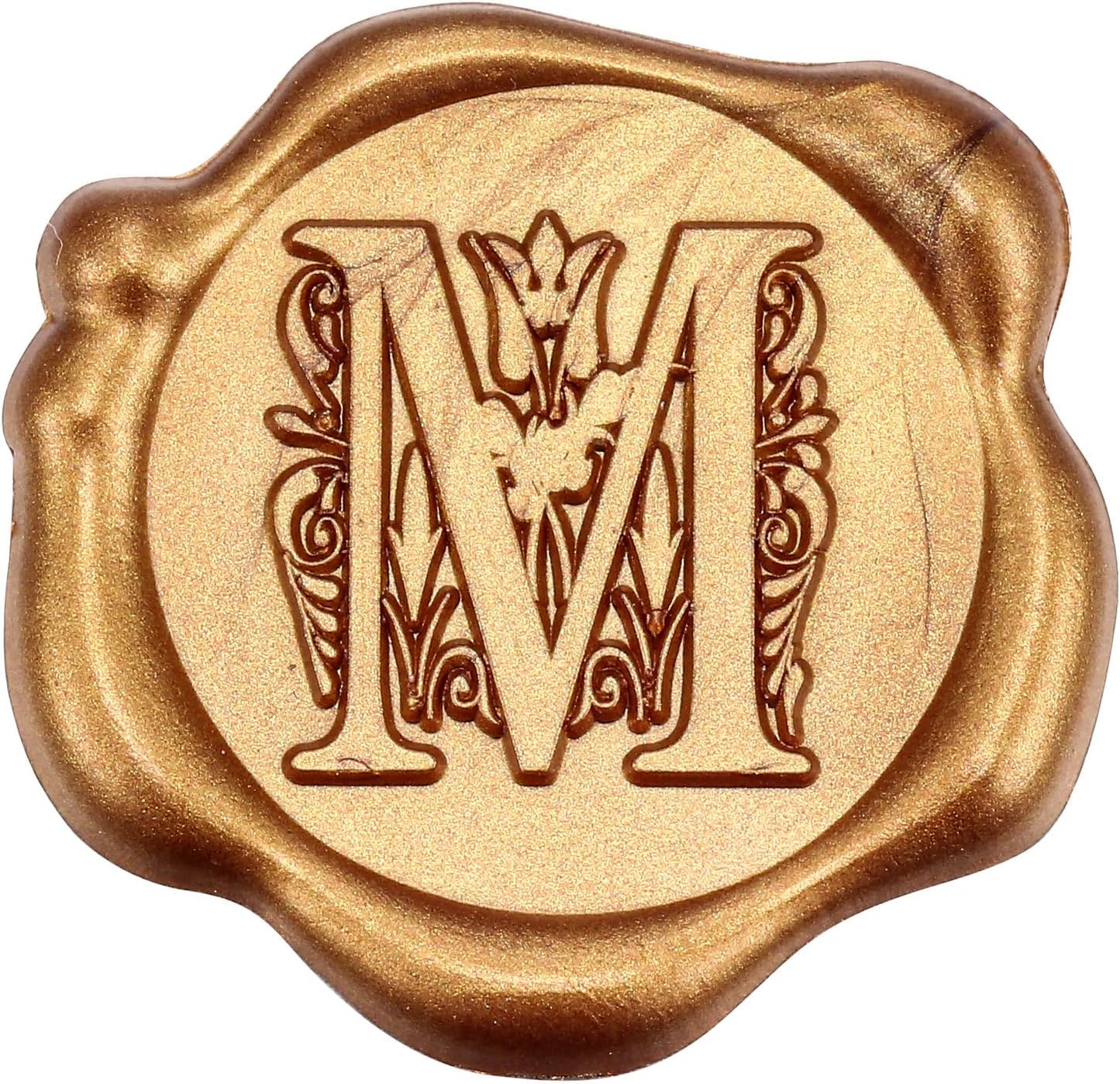 Amazon.com: Yoption 50Pcs Antique Gold Letter M Wax Seal Stickers ...