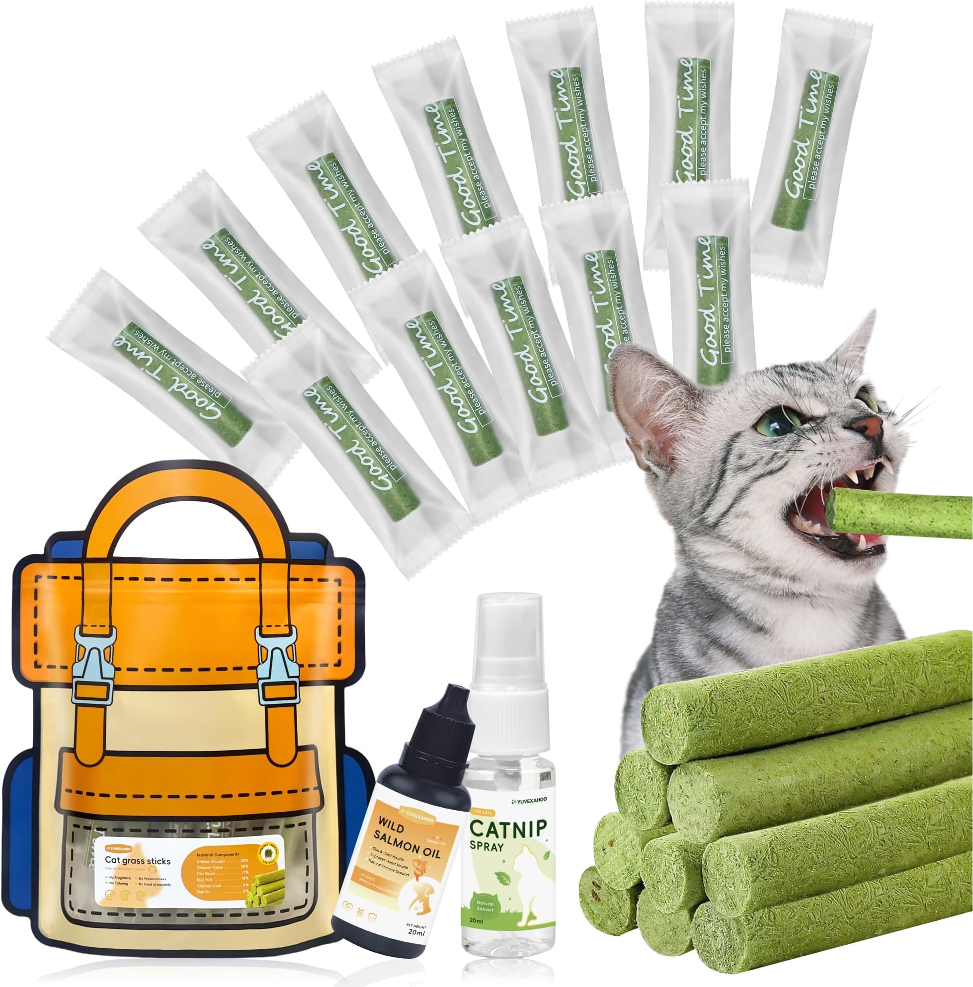 Amazon.com : Cat Grass Sticks(70g/2.47oz) | Cat Dental Sticks for for ...