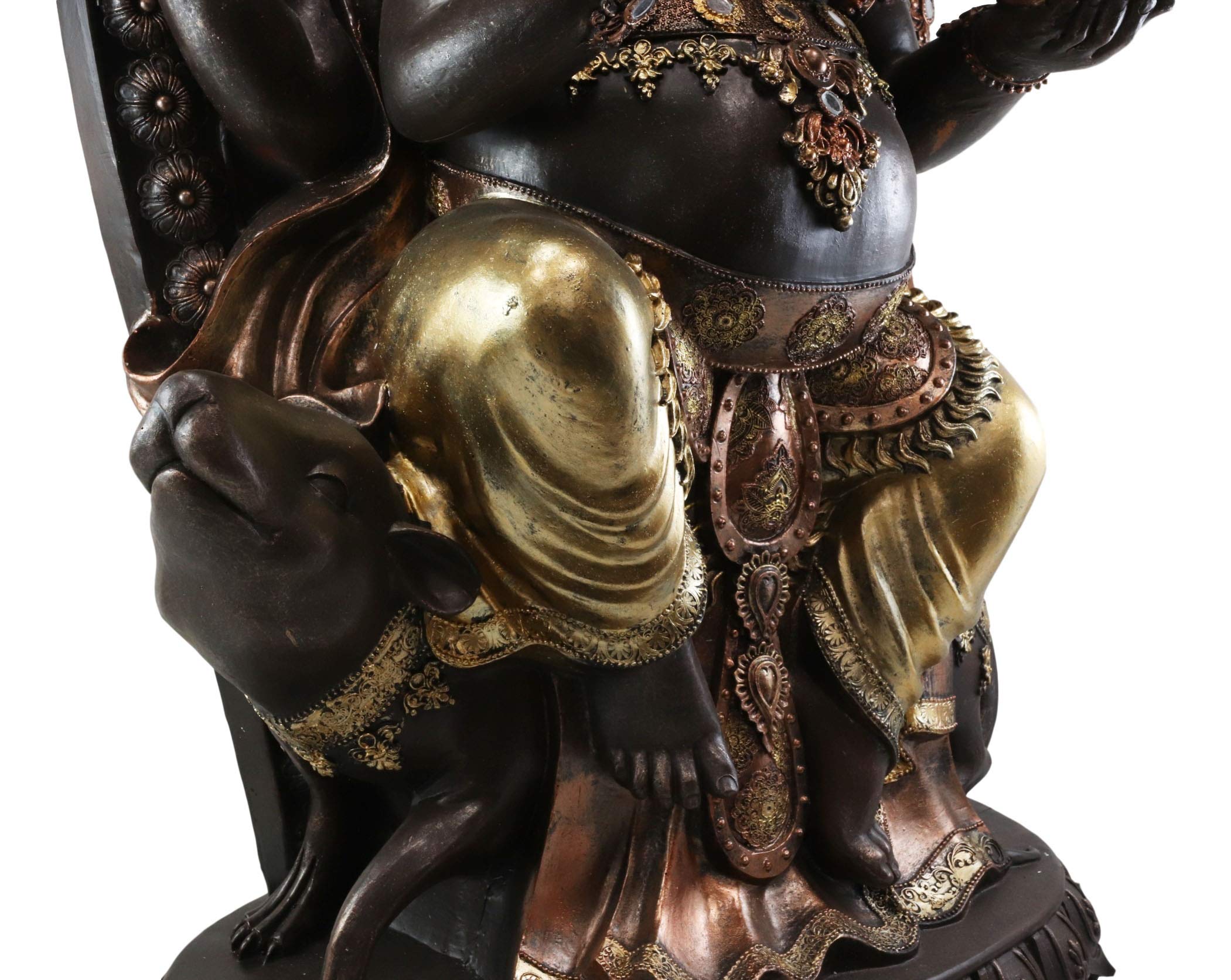 Buy Ebros 34" Tall Large Hindu God Nritya Ganesha Chaturthi Sitting On ...