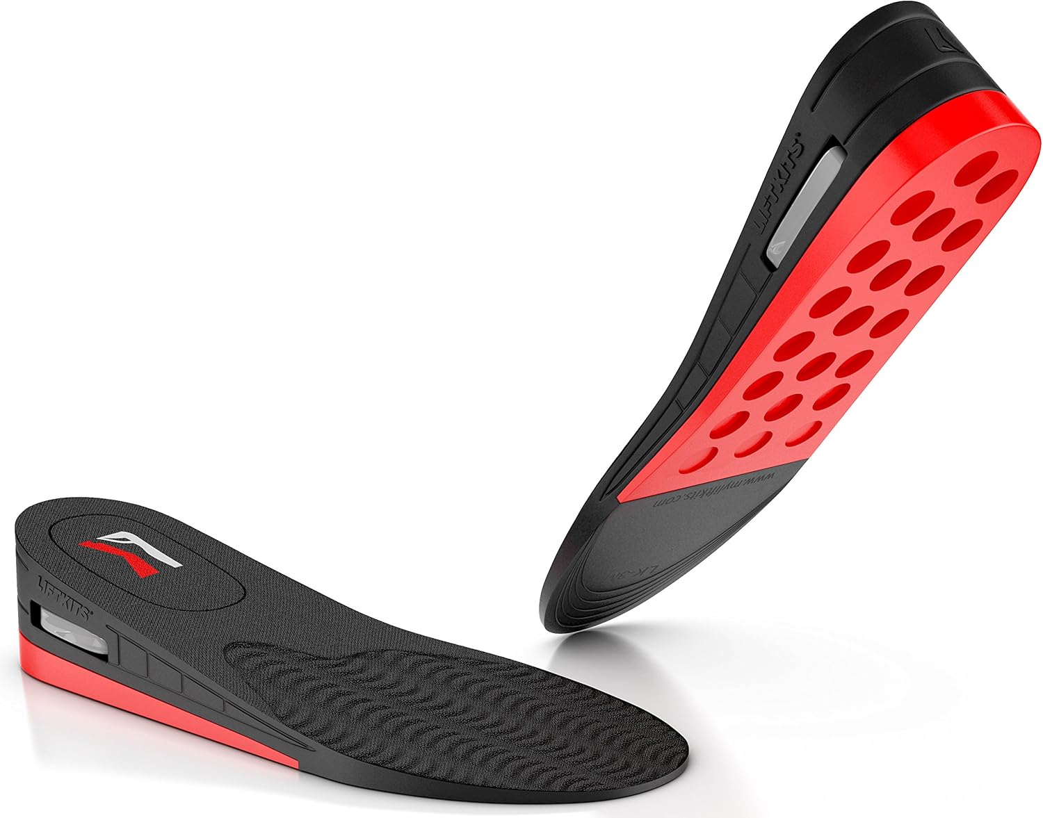 Amazon.com: LiftKits Men's 2 inch Shoe Lift Inserts, Black/Red, Medium ...