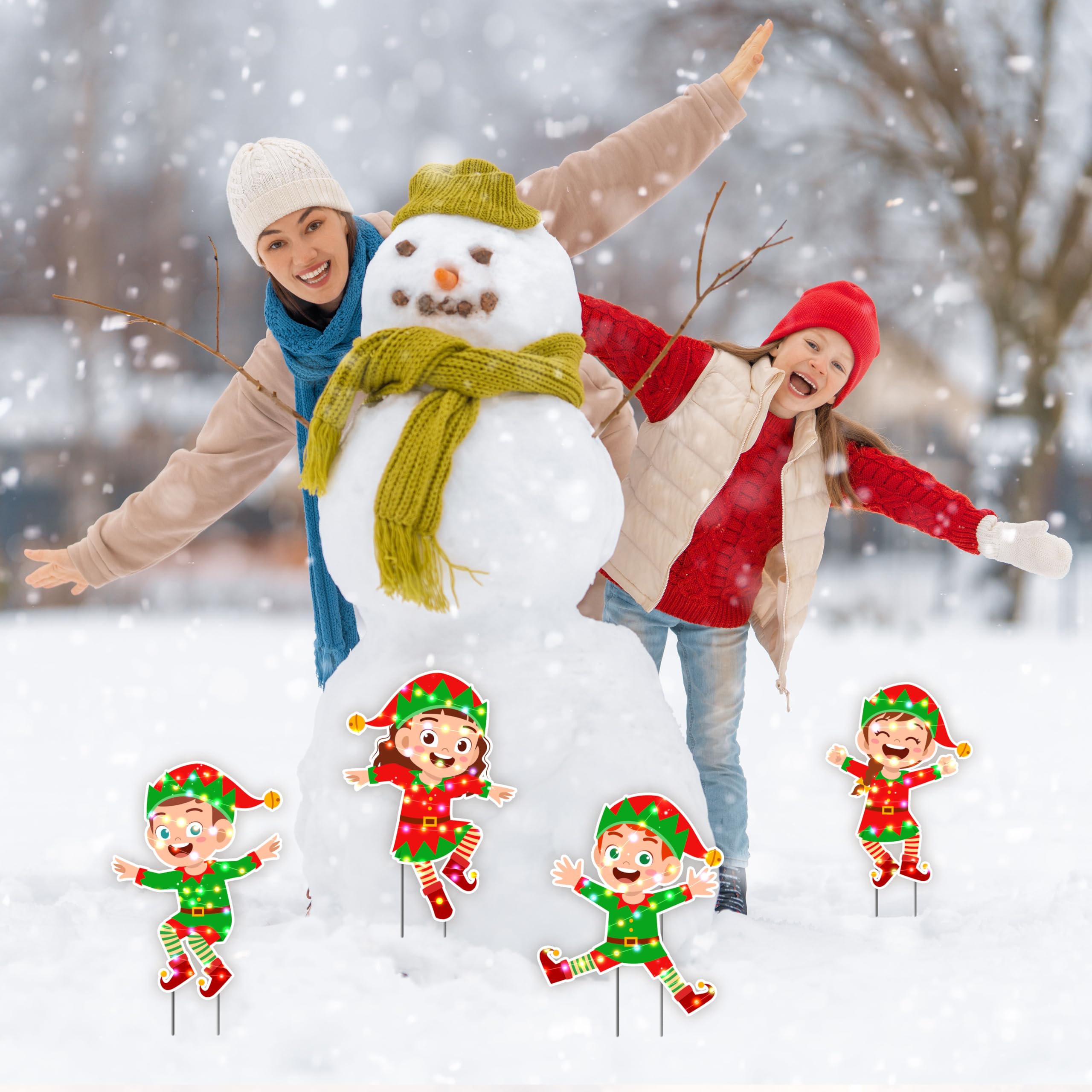 Outdoor Christmas Elves 1m Outdoor Christmas Elf Silhouette