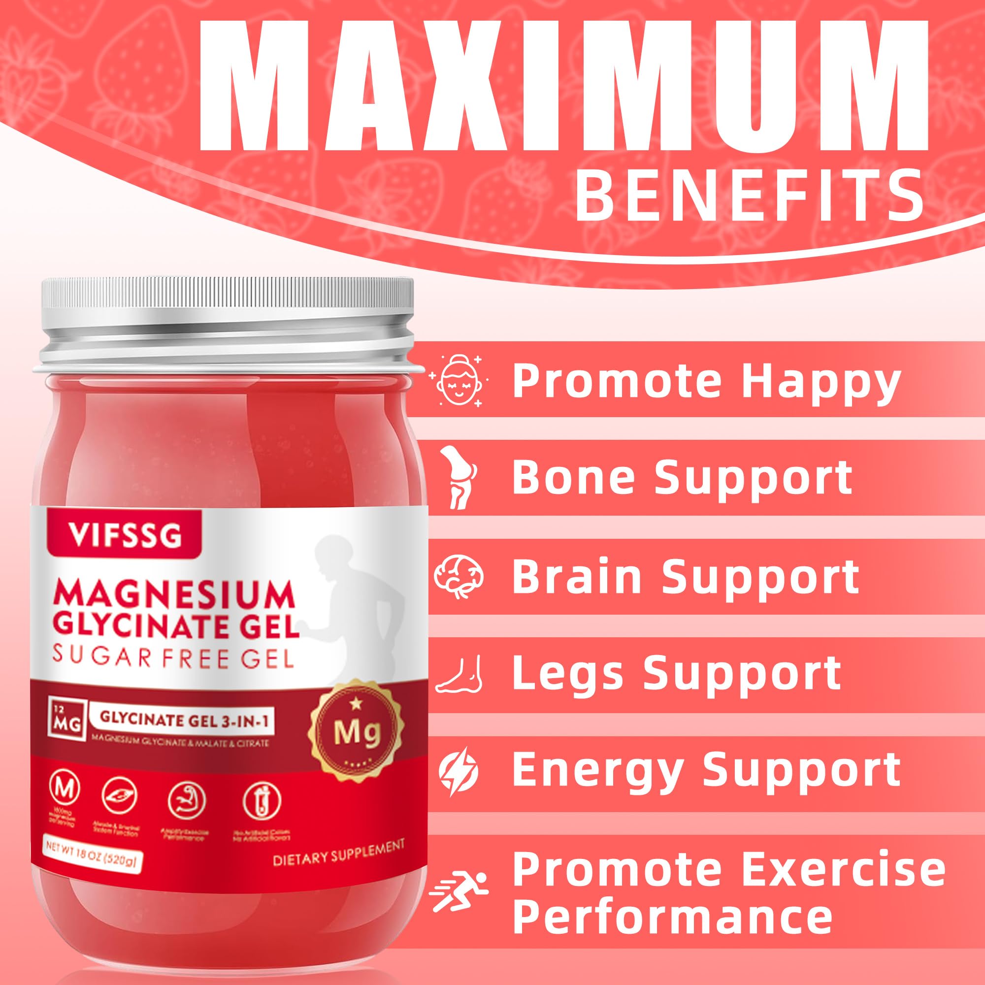 Snapklik.com : Magnesium Glycinate Gel, 18 Oz, Magnesium Complex Supplement