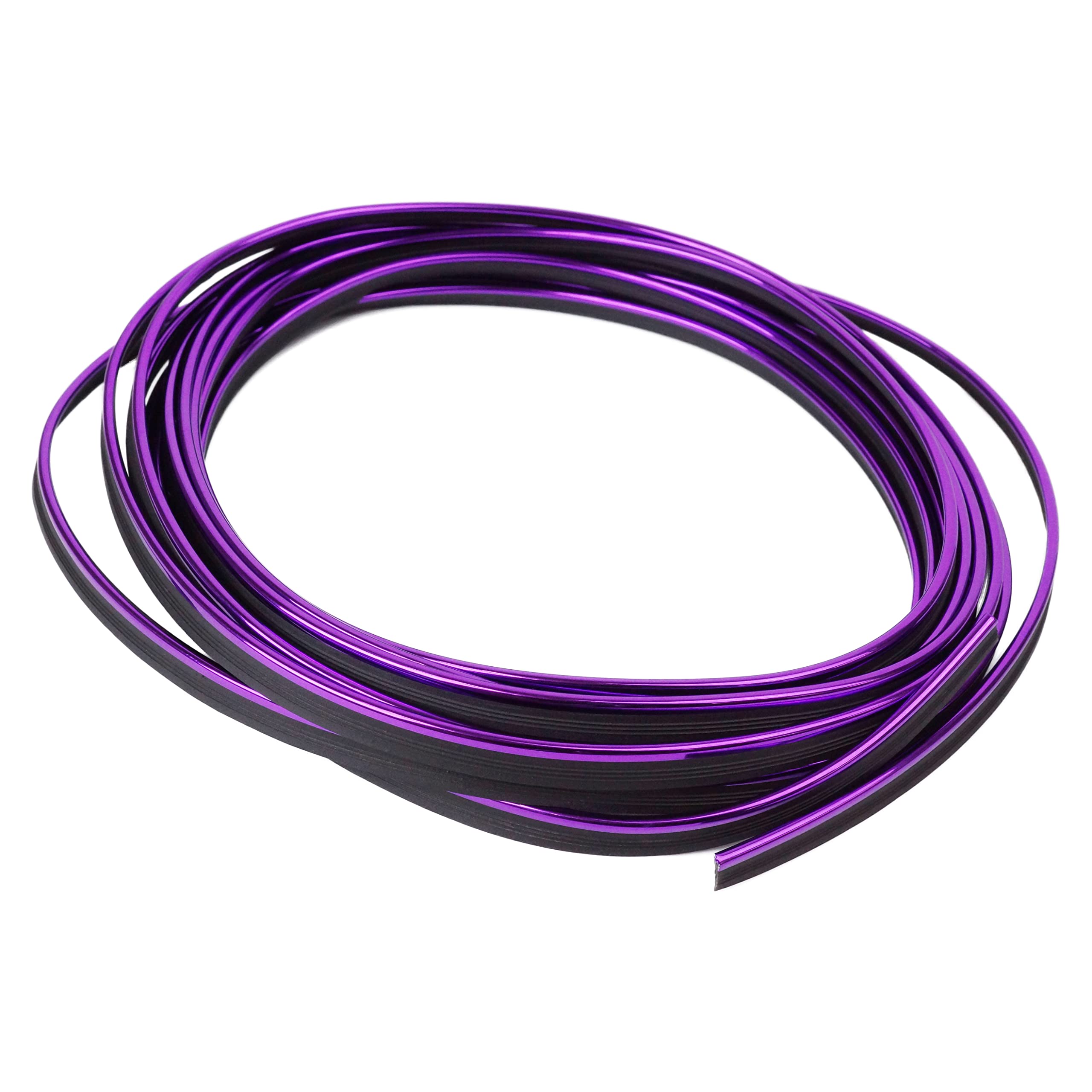 Amazon | prendre インテリアカラーモール 車 内装 メッキ カラー モール メッキモール ドレスアップ カラーライン 隙間 差し込み 汎用 ドア インパネ 5m （パープル ...