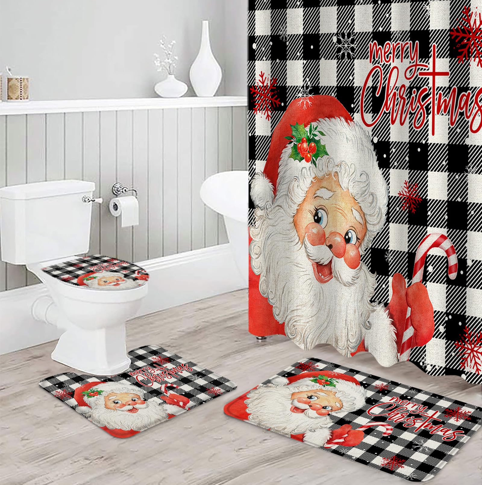 Santa Claus Bathroom Set Buy Farmhouse Christmas Bathroom Decor Set At