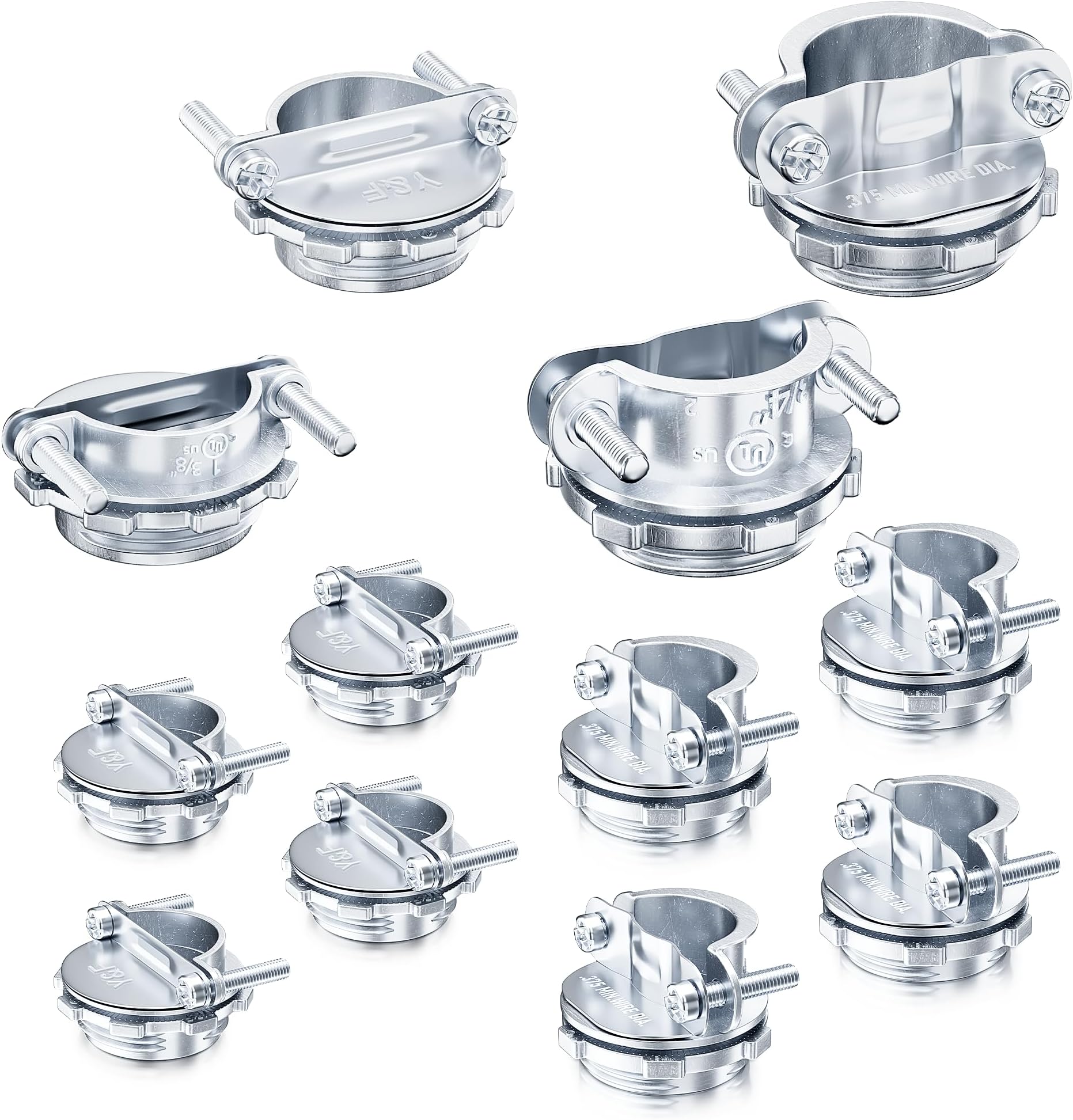 12pcs Clamp Type Cable Connector for Metallic Conduit Protect Cables ...