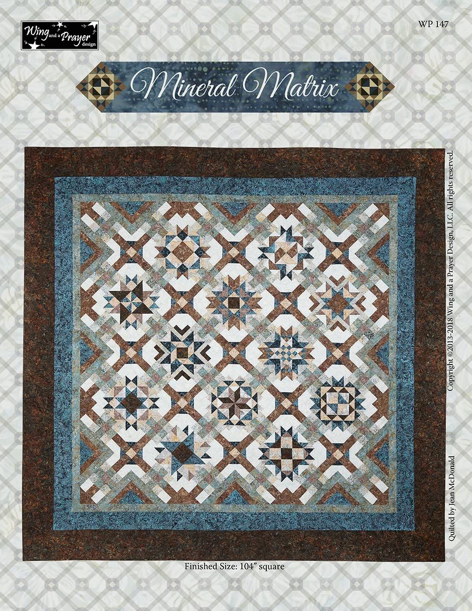 Amazon.com: Mineral Matrix BOM Quilt Pattern by Wing and a Prayer 104 ...