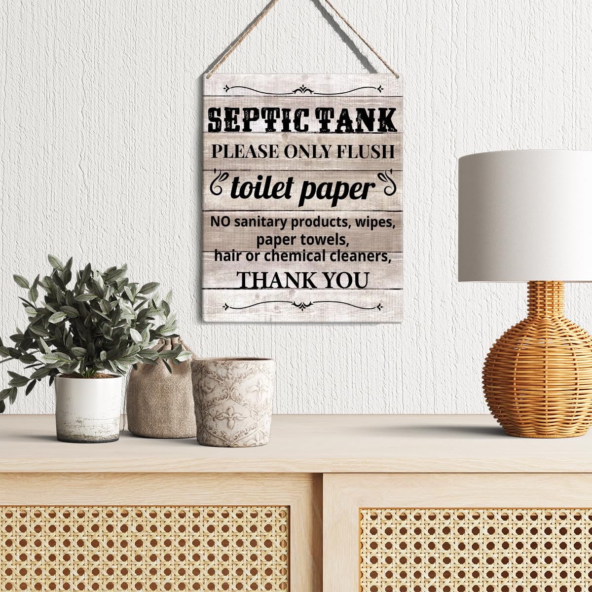 Snapklik.com : Farmhouse Bathroom Signs Wall Decor Rustic Septic Tank ...