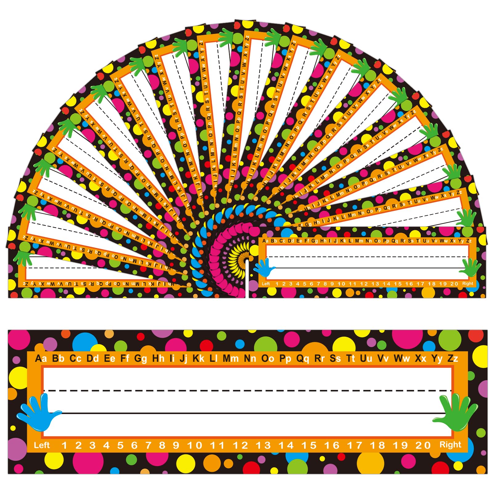 50 Pcs Student Desk Nameplates Name Tags For Classroom Cubbies ...