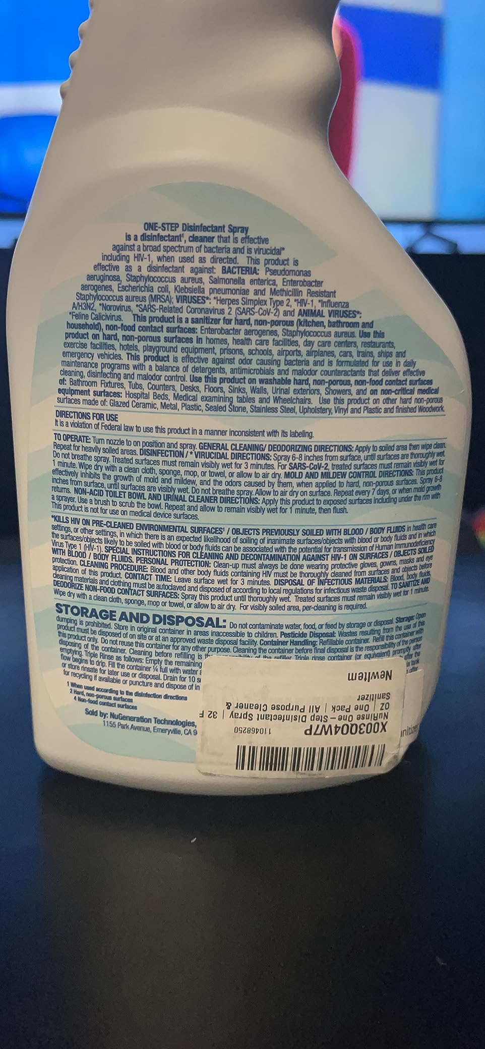 Amazon.com: NuRinse One-Step Disinfectant Spray | 32 FL OZ | One Pack ...