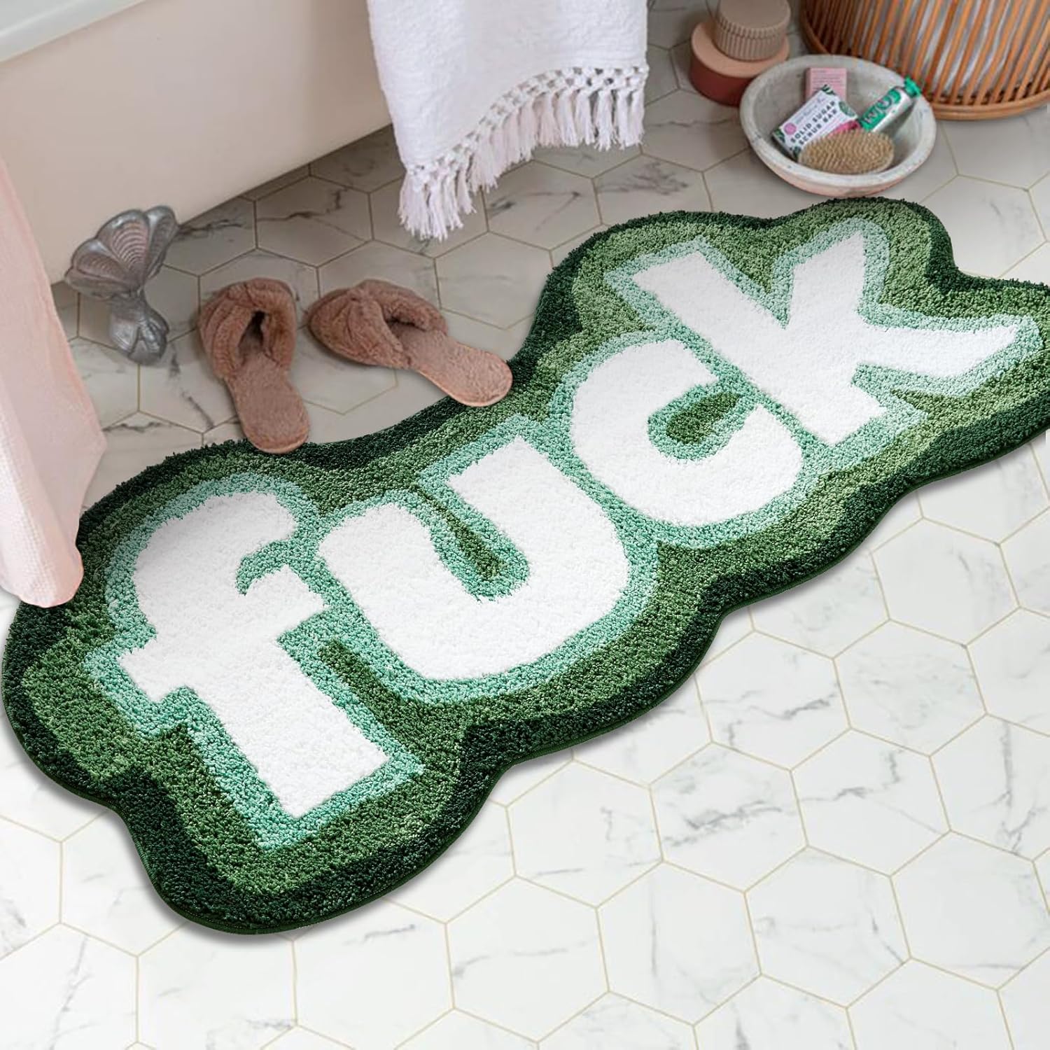 Amazon.com: RoomTalks 2'x4.3' Funny Cute Runner Rugs for Bedroom ...