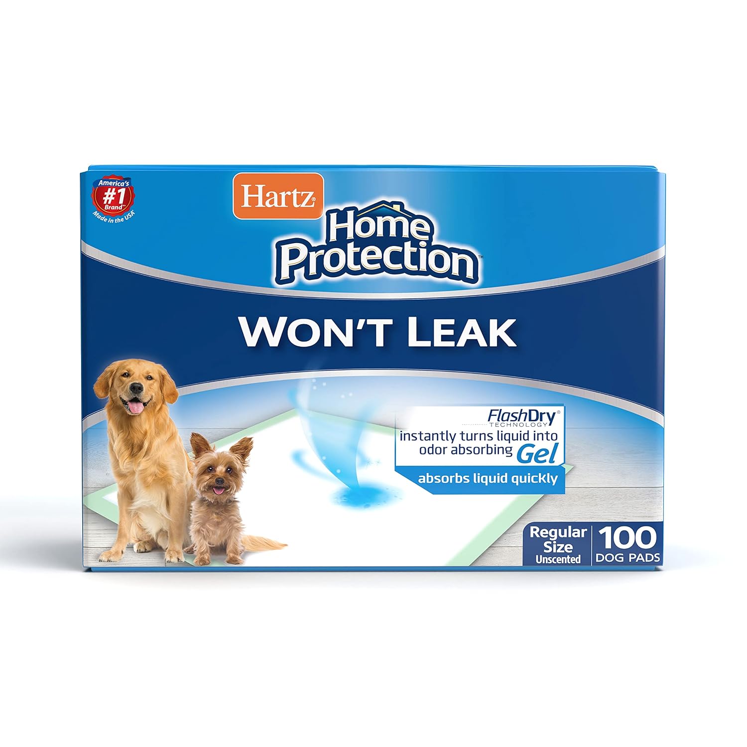 Hartz Home Protection Unscented Odor Eliminating Gel Dog Pads - 100 ...