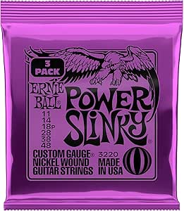 Amazon.com: Ernie Ball Power Slinky Nickel Wound Electric Guitar Strings 3-pack, 11-48 Gauge ...
