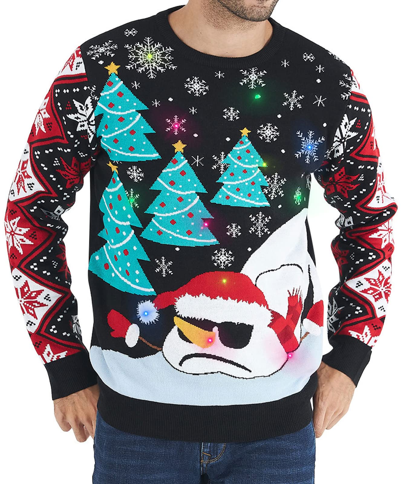 Snapklik.com : Light Up Ugly Christmas Sweater Mens Womens Led Xmas ...