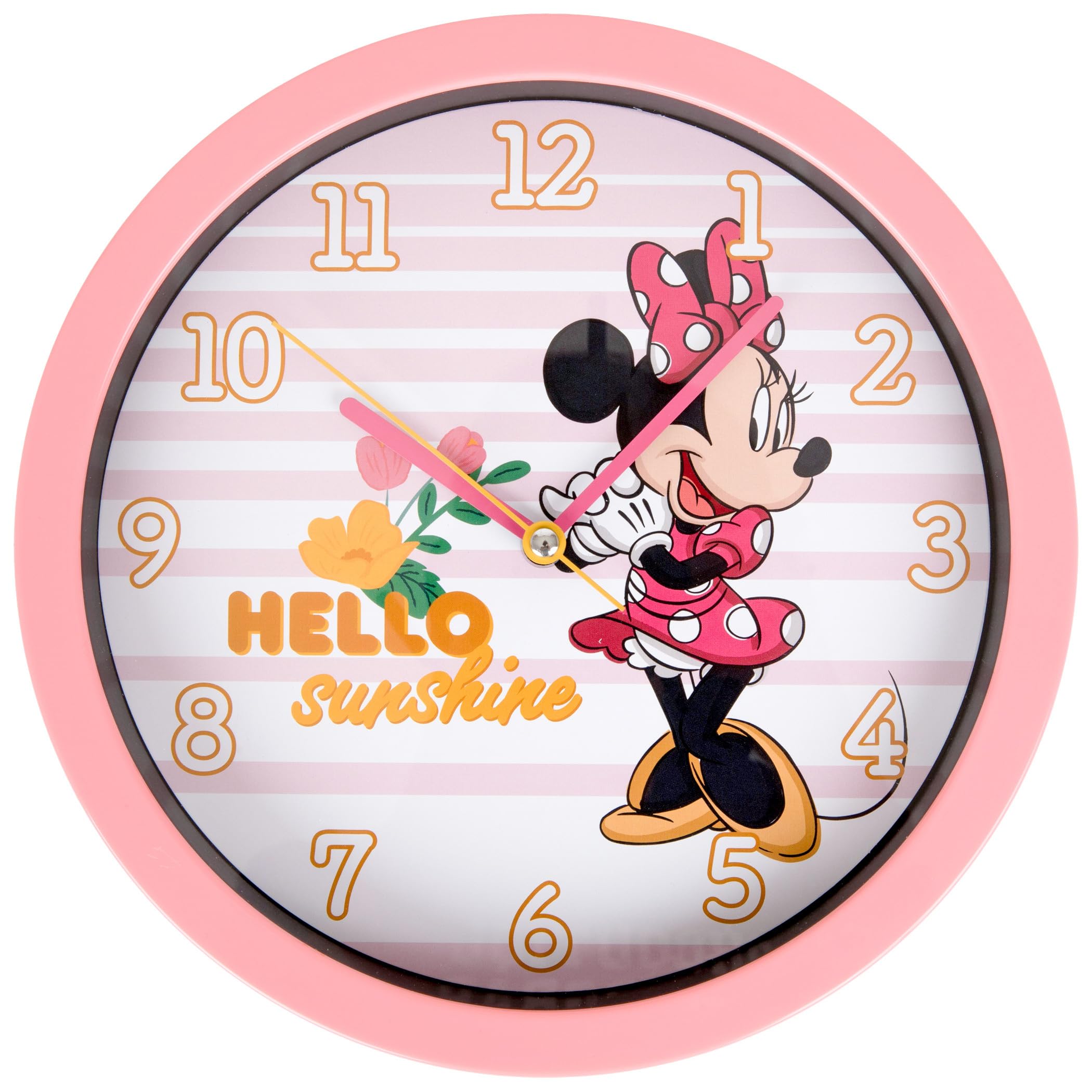 Amazon.com: Accutime Watch Corp. Minnie Mouse Hello Sunshine 10" Wall ...