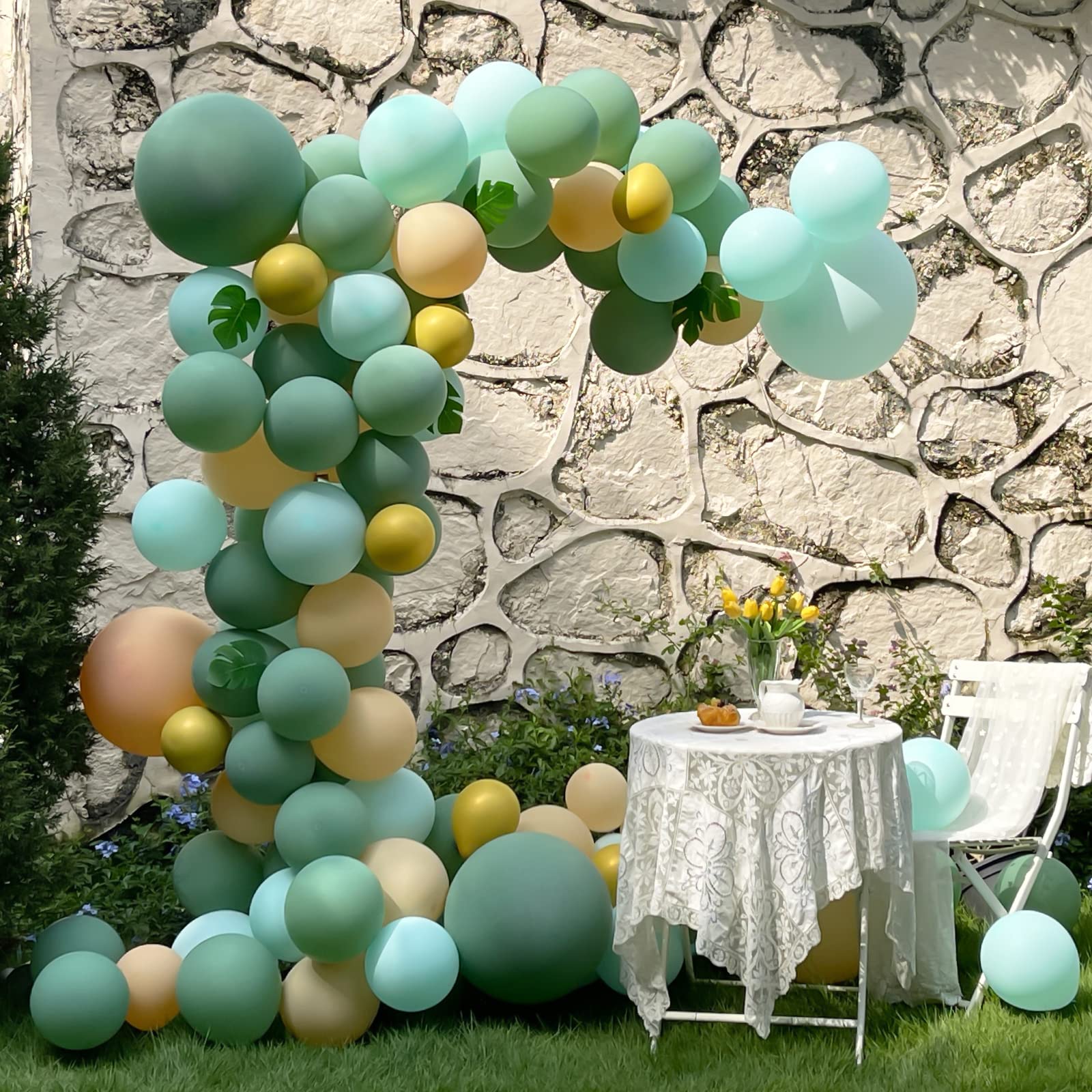 Buy Green Balloon Arch Kit, 101Pcs Jungle Balloon Arch Kit with Olive ...