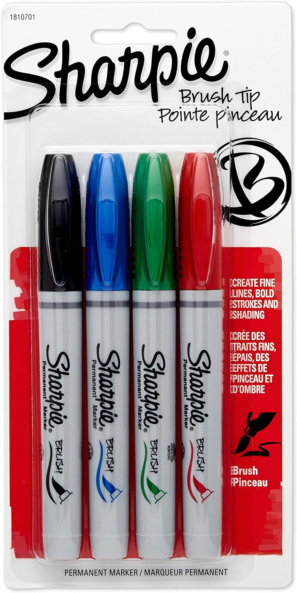 Amazon.com : SHARPIE Brush Twin Permanent Markers, Brush Tip Marker and ...