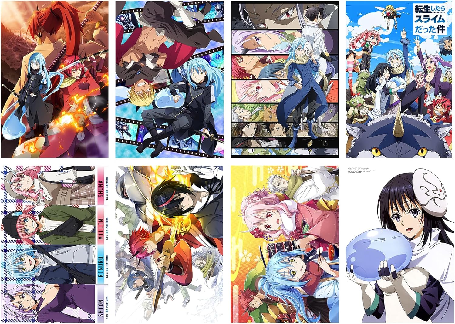 Amazon.com: CamiyeHome Anime Slime Poster 8 Pcs 16.5 x 11.5 inch Wall ...