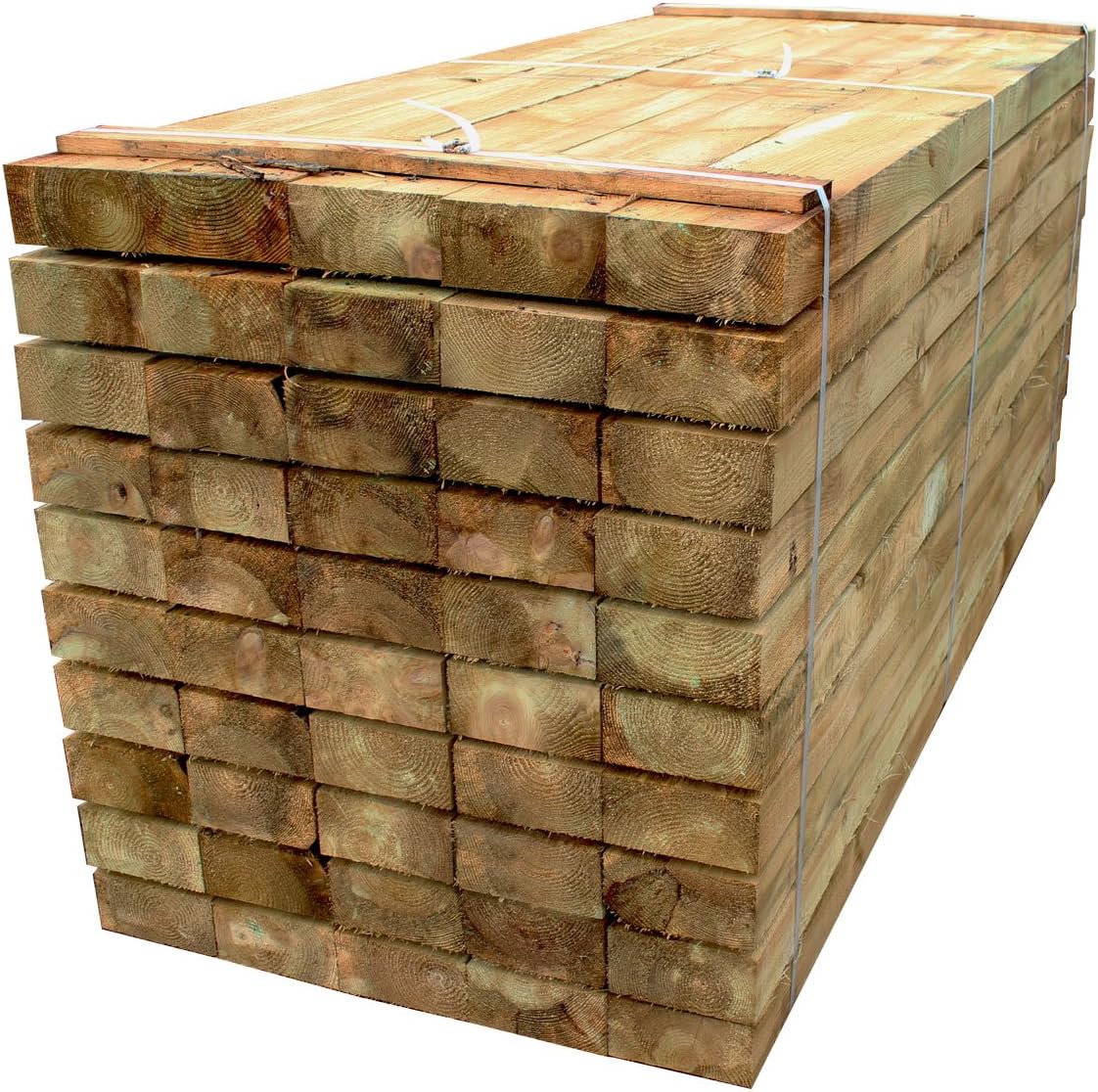 Suregreen Timber Sleepers 20 Pack of 2.4m Tanalised Treated Softwood ...