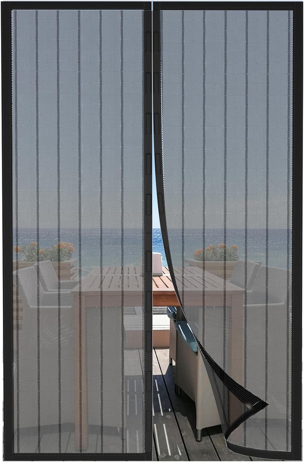 Upgraded Magnetic Screen Door Thicker 20%-50% Shade, Heavy Duty Door ...