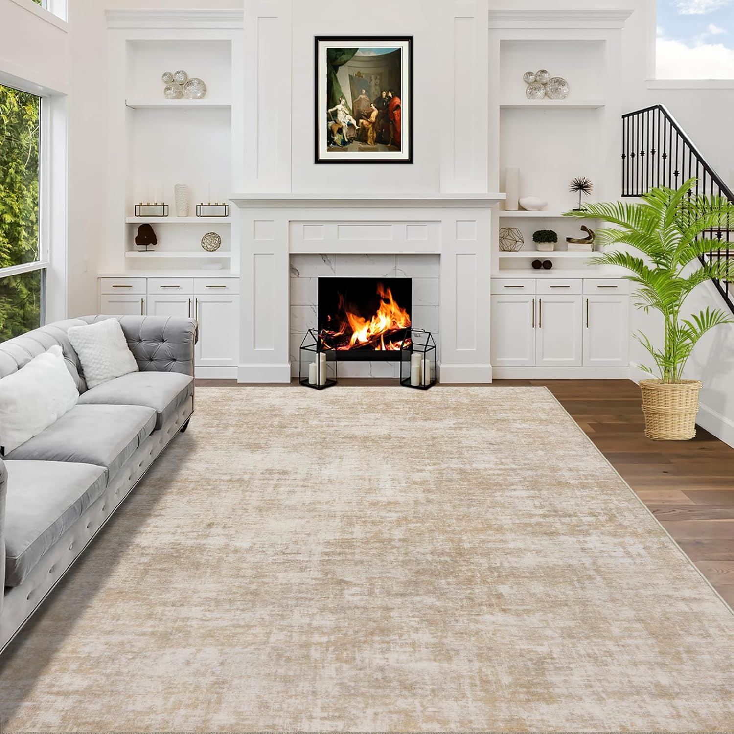 Amazon.com: 5x7 Area Rugs Washable Rug: Modern Abstract Living Room Rug ...