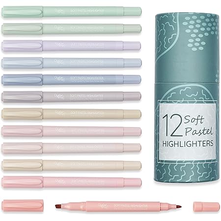 12 Pack Aesthetic Cute Highlighters Assorted Colors Pastel Highlighters ...
