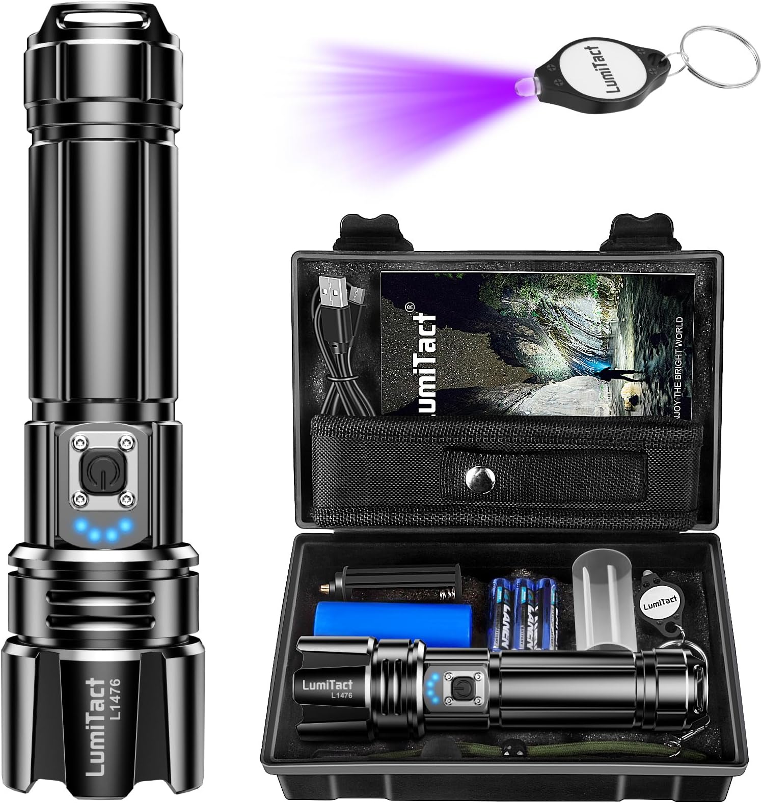 AUSELECT LED Torch Rechargeable Handheld Flashlight - 20000 High Lumens ...