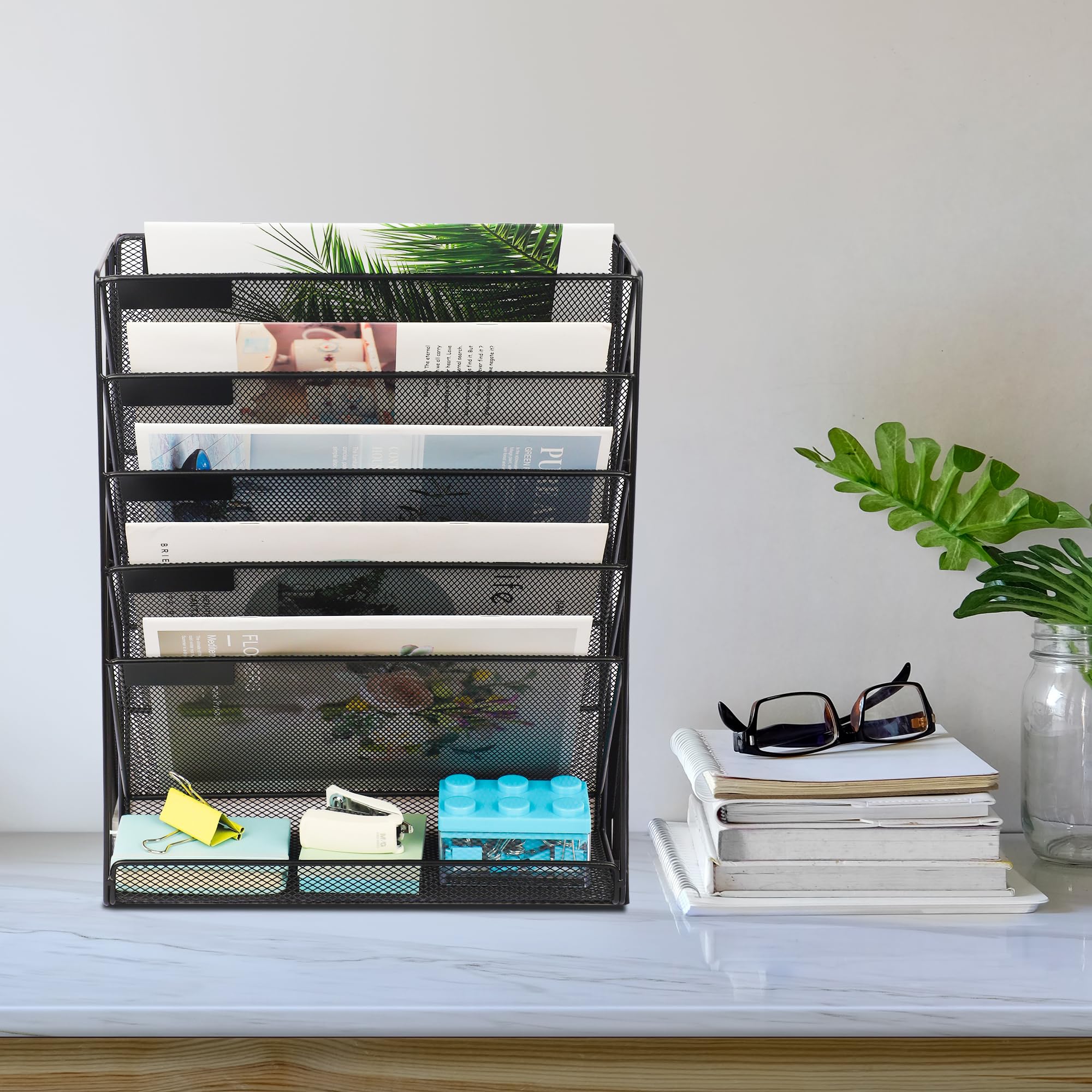 Snapklik.com : EASEPRES 5+1 Tier Mesh Desk File Organizer, Hanging Wall ...