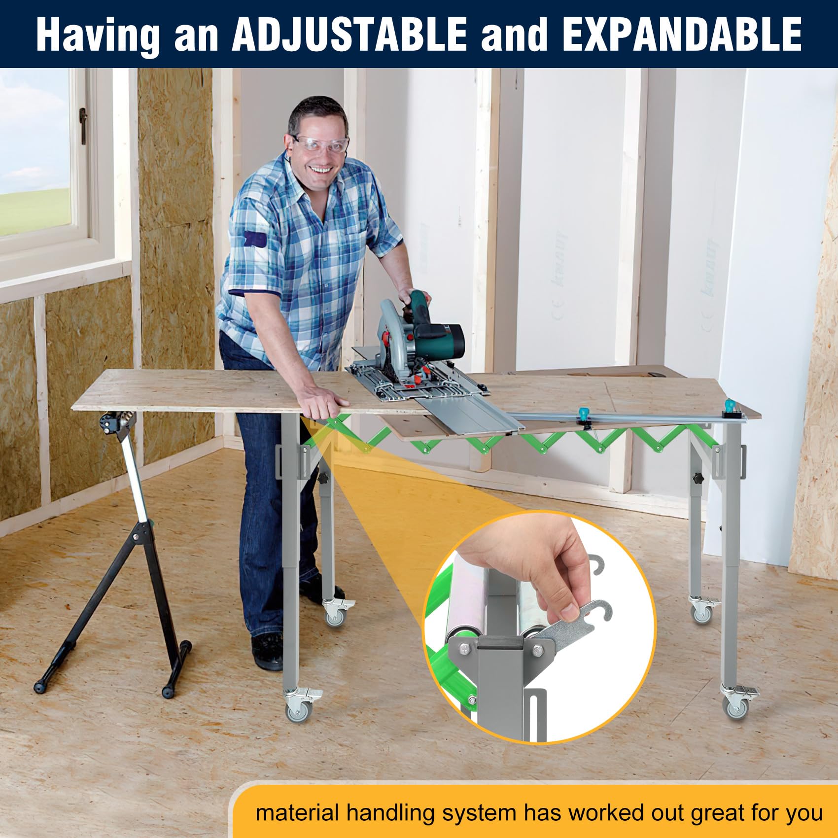 Adjustable Roller Conveyor, Adjustable Conveyor System Table with Scale ...