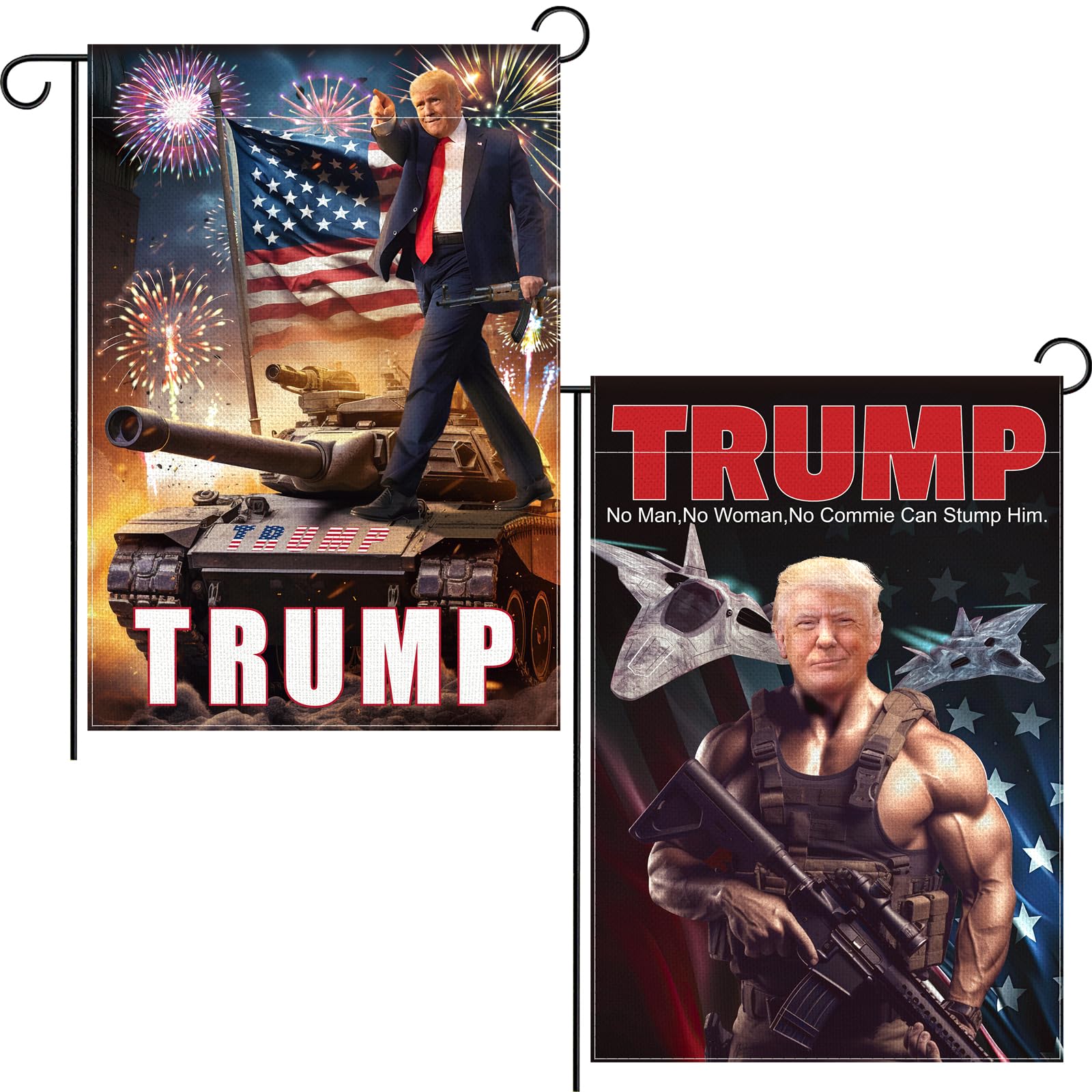 Amazon.com : 4PCS Trump American Garden Flags Inauguration Decorations ...