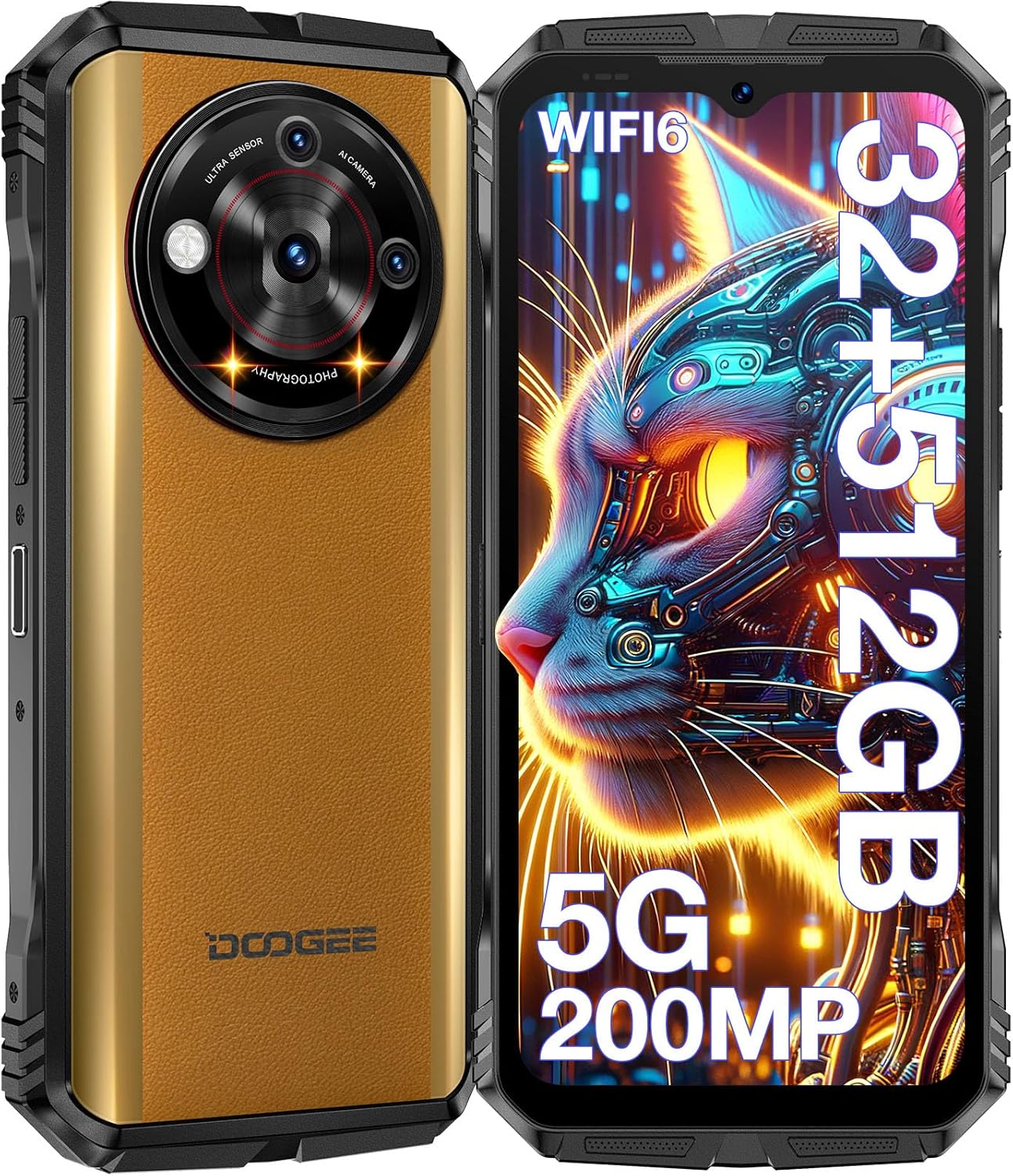 DOOGEE V30 PRO Rugged Smartphone 2024, 32GB+512GB Smartphone Rugged 5G, 6.58'' FHD+120Hz Android ...