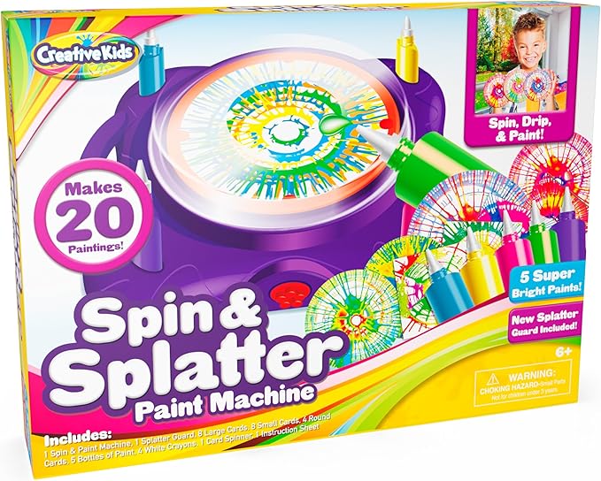 Amazon.com: Creative Kids Spin & Splatter Paint Machine with 3 Refill Packs: Endless Artistic ...