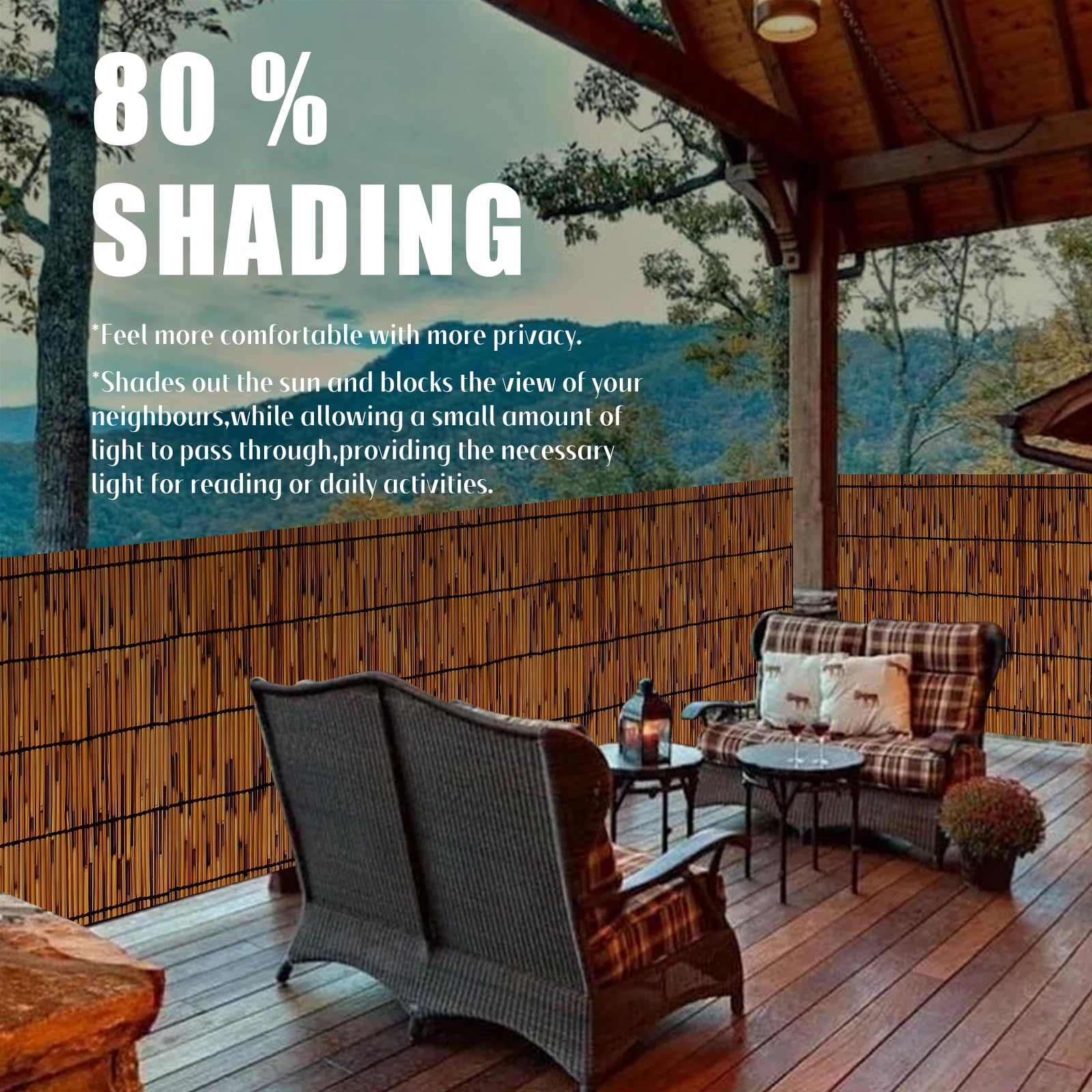 Snapklik.com : PAKNANO 2 Pack Natural Reed Fence,3.3FT X 16.4FT Bamboo ...