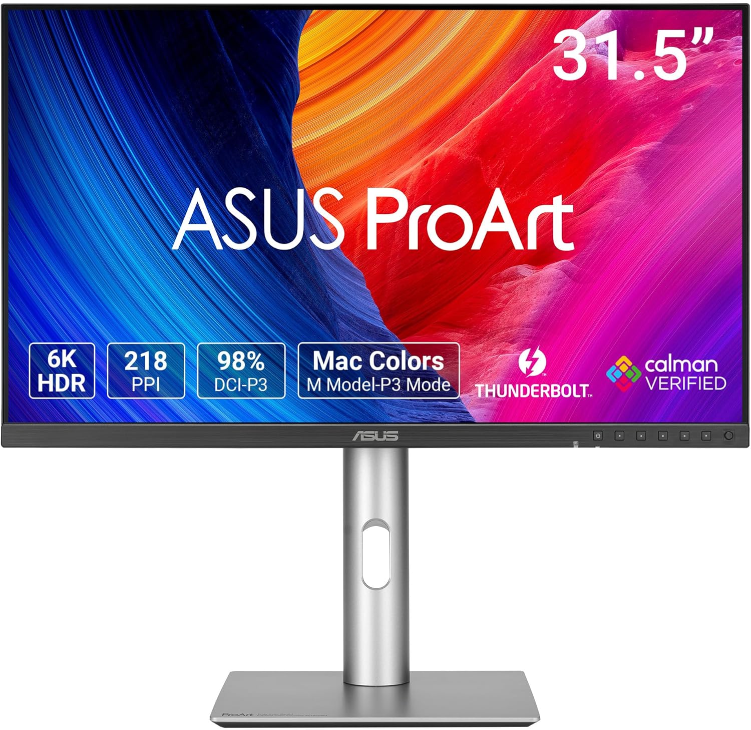 Amazon.com: ASUS ProArt Display Monitor profesional de 32" 6K (PA32QCV ...