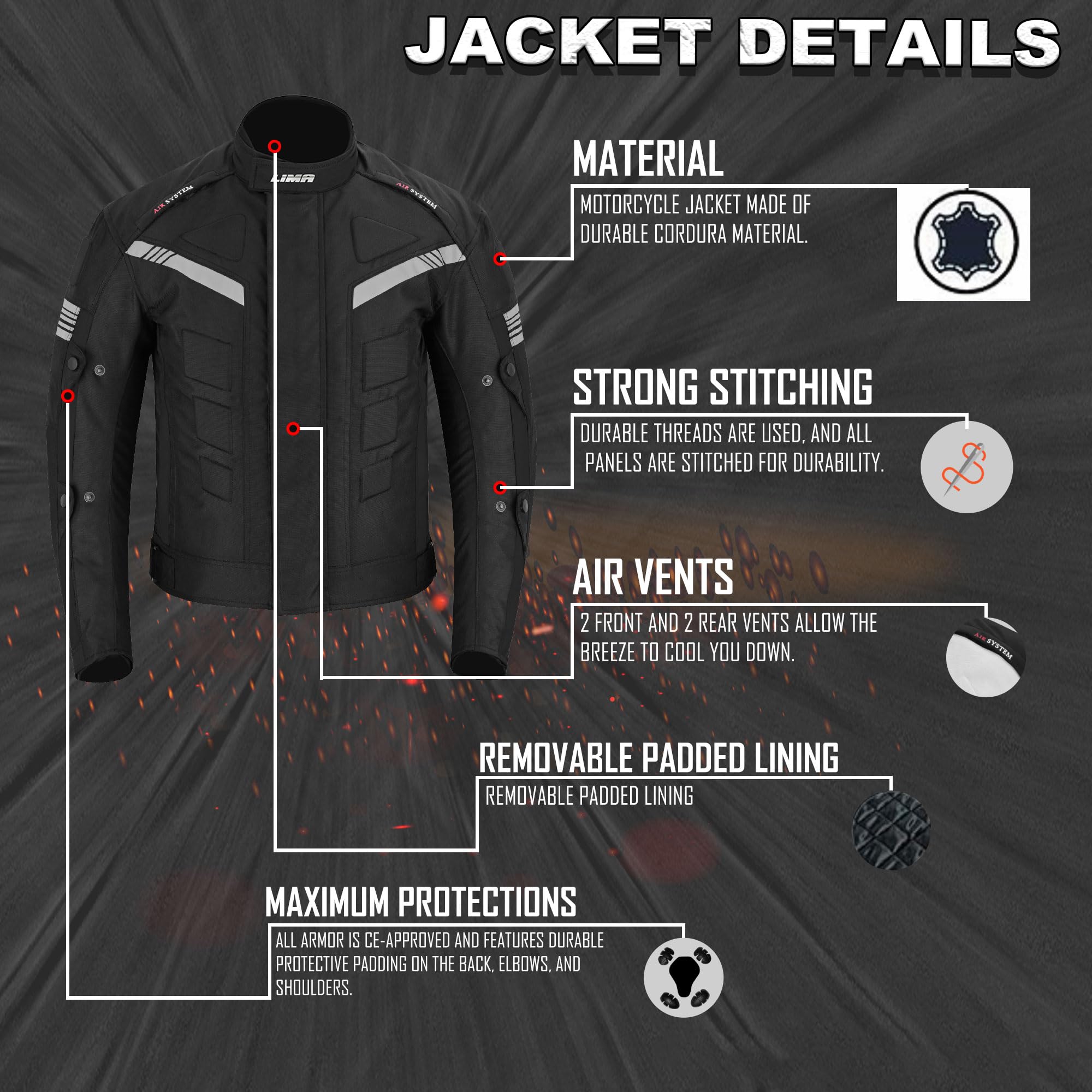 Snapklik.com : Hive Moto Mens Motorbike Jacket Waterproof CE Armoured ...