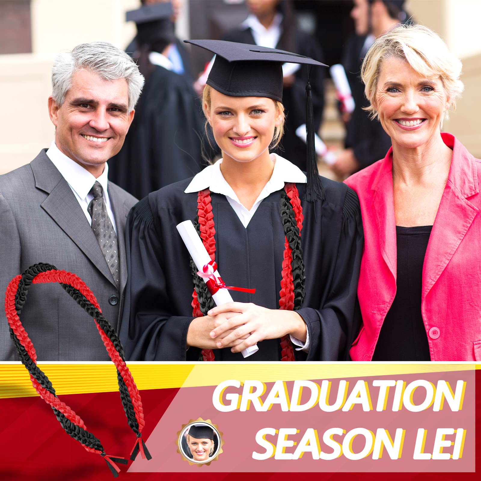 Snapklik.com : 2025 Graduation Ribbon Leis 70 Inch Braided Graduation ...