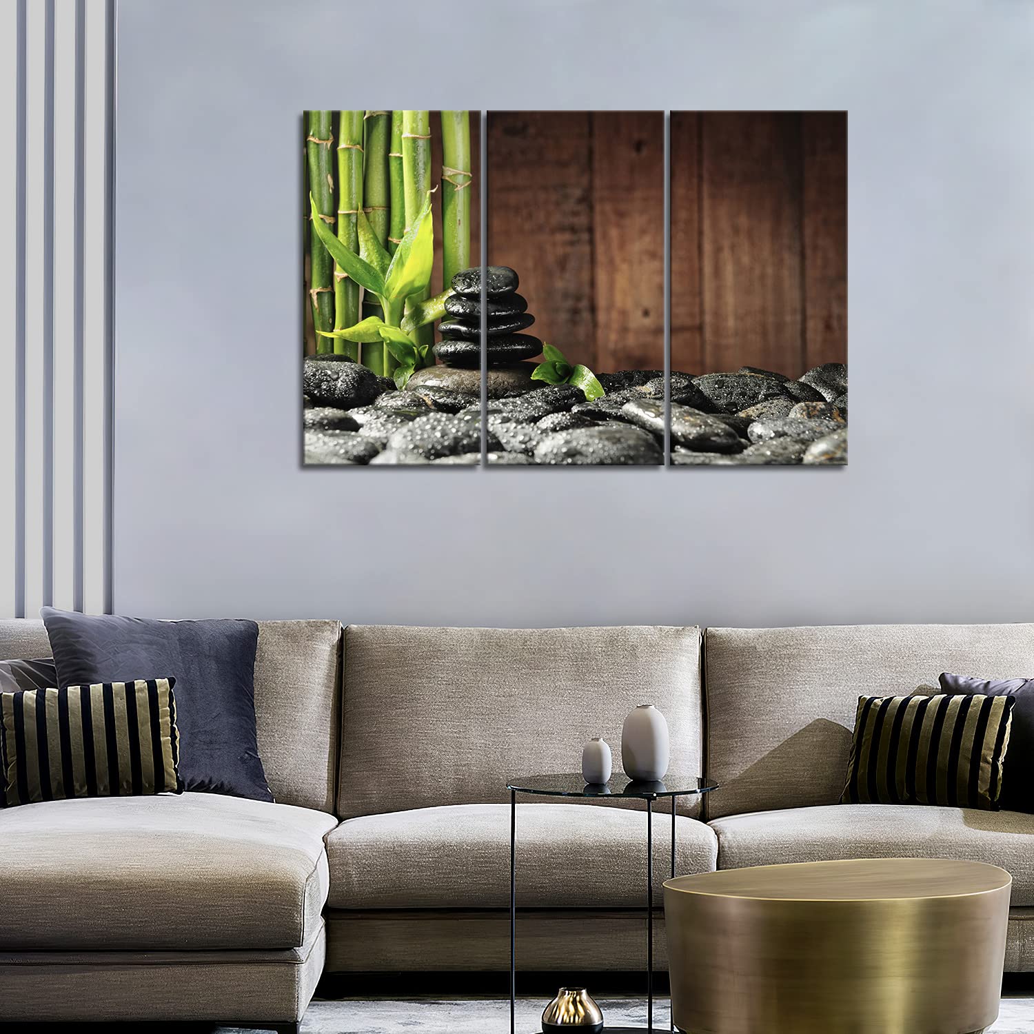 Zen Grey Green Background