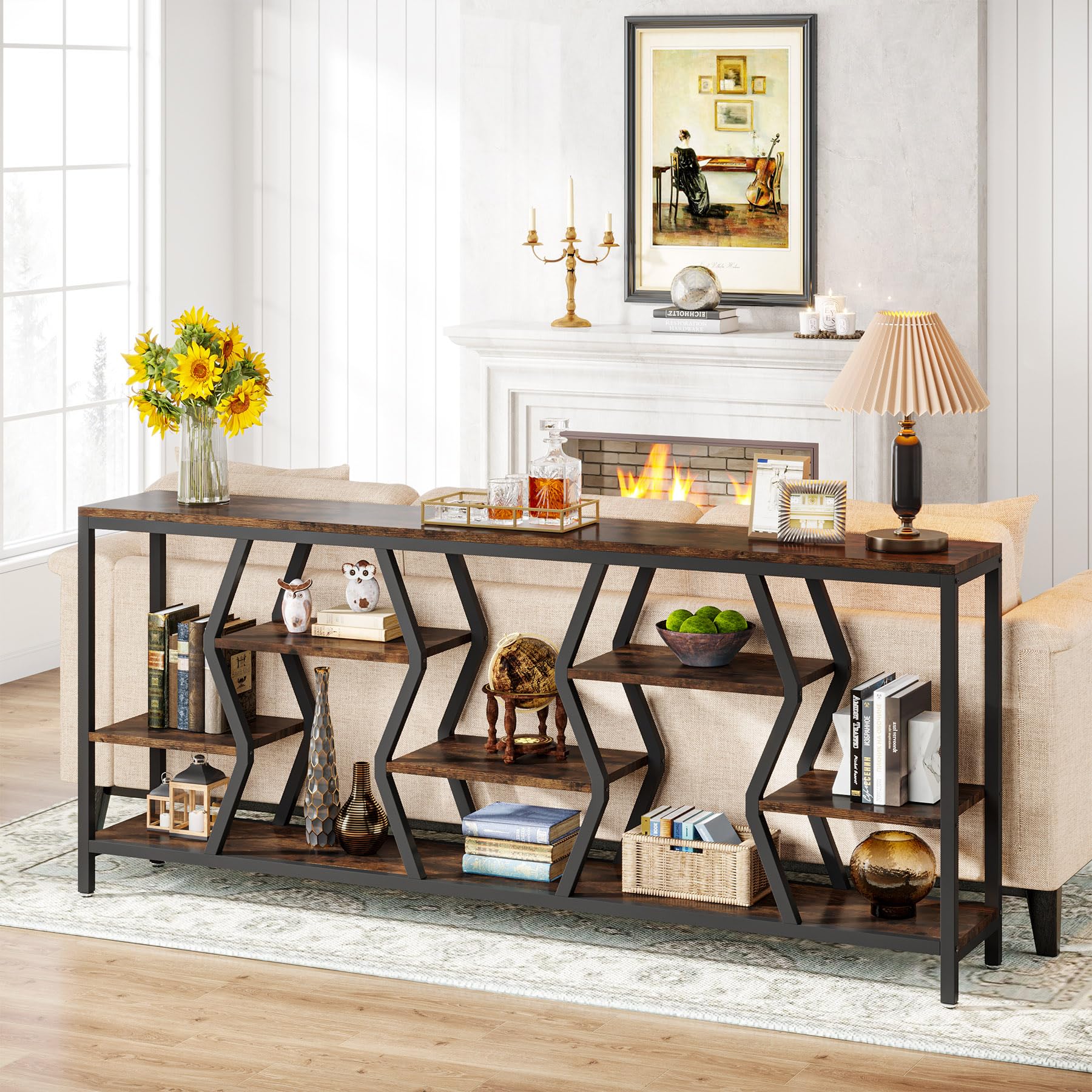 Buy Tribesigns70.9 Inches Extra Long Sofa Table, Rustic Console Table ...