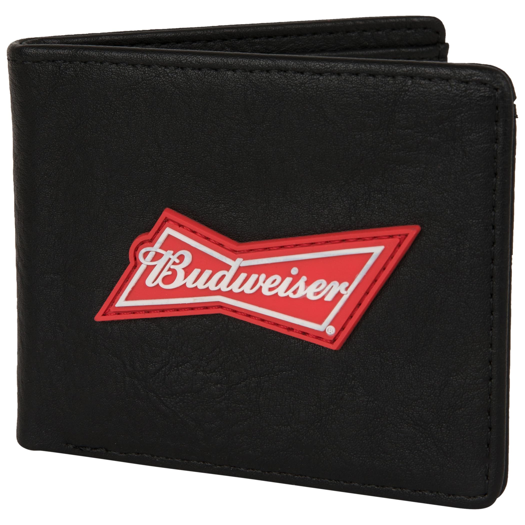 Amazon.com: AQUARIUS Budweiser Black Bifold Wallet w/Logo Patch and ...