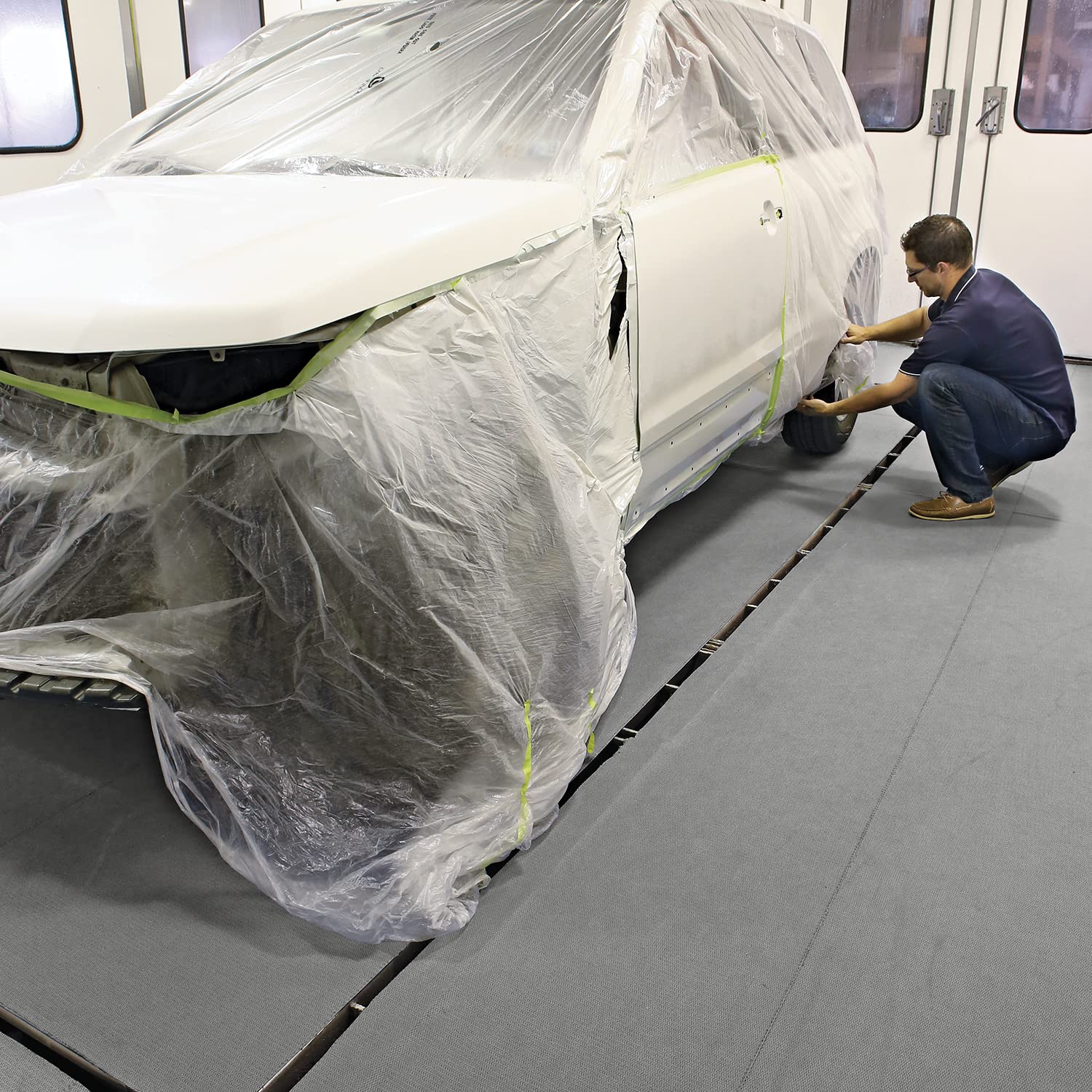 Snapklik.com : New Grippy Paint Booth Mat 32" X 100 Protects Surfaces ...