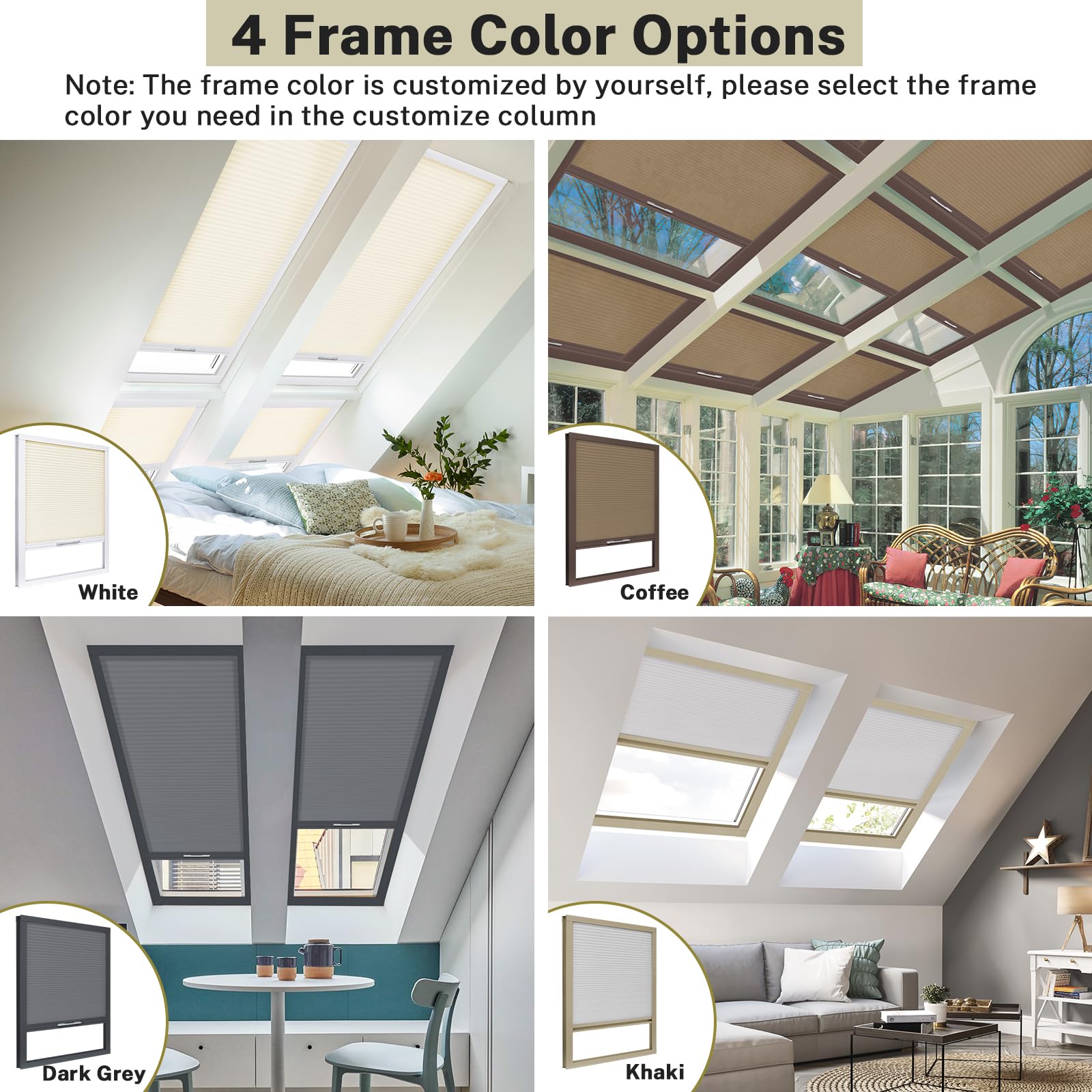 Remote Control Blinds Keego Smart Skylight Shades - Motorized Cordless ...