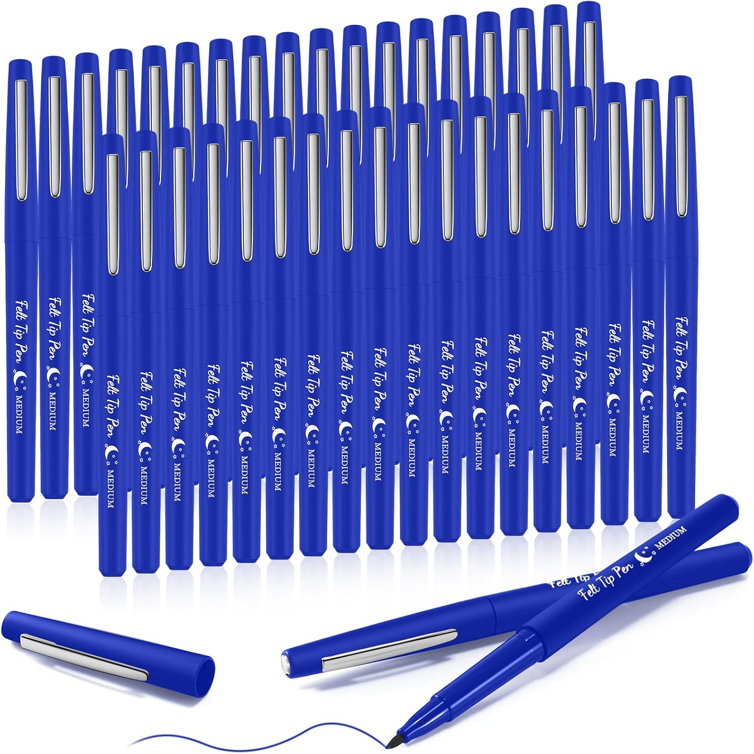 Amazon.com : Fuyoooo 36 Pcs Felt Tip Pens 0.7mm Medium Point Colored ...