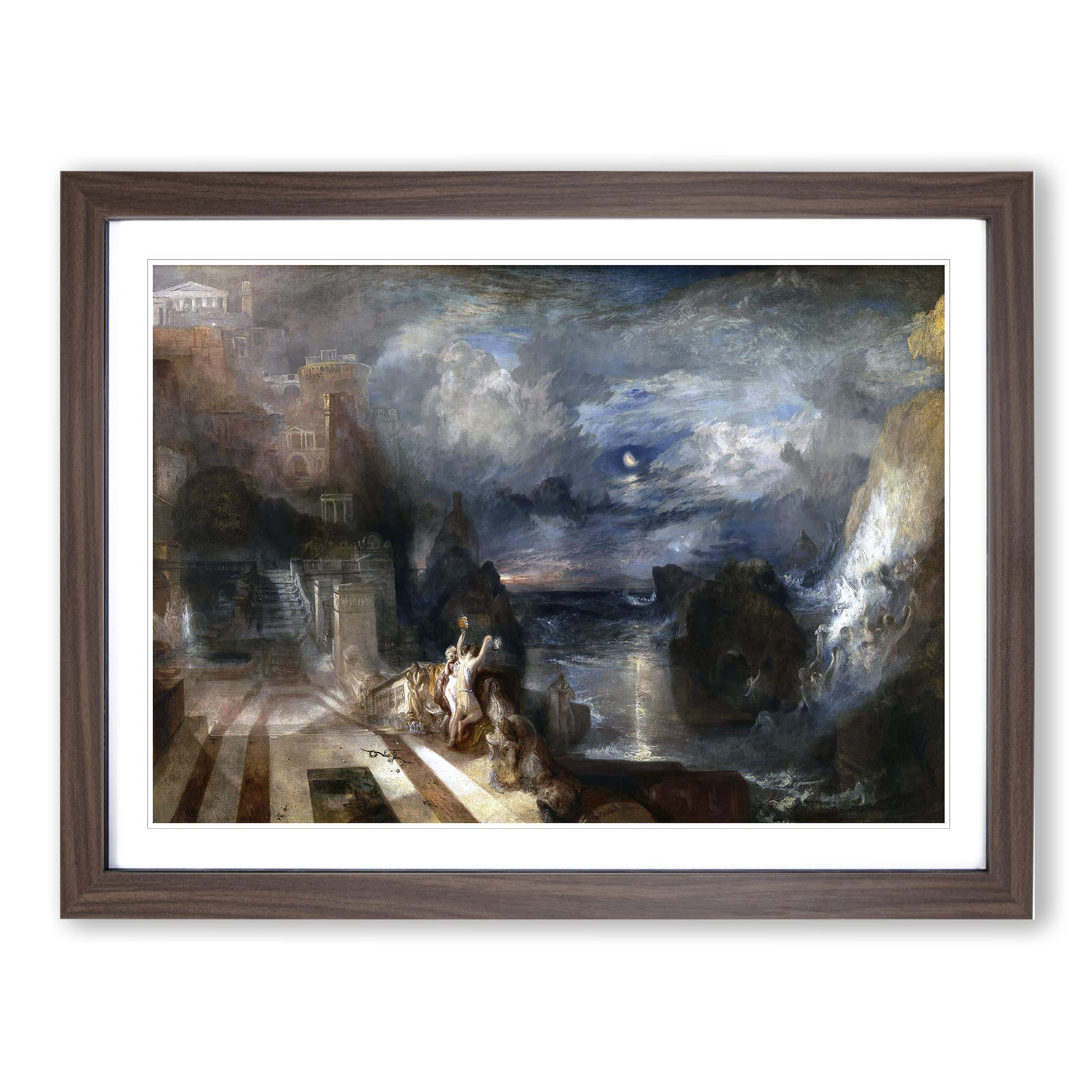 J.M.W. Turner Hero and Leander Classic Painting Framed Wall Art Print ...