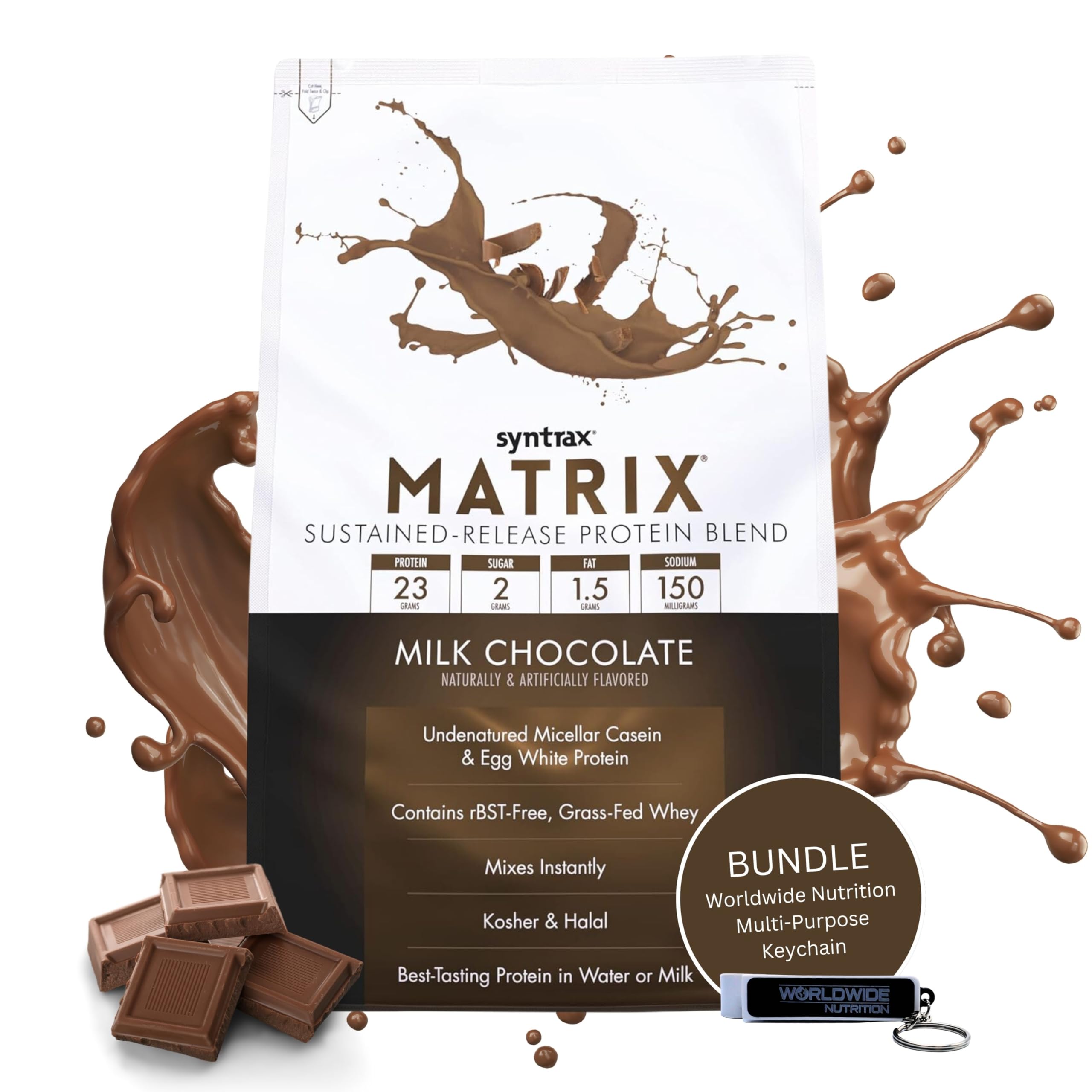 Syntraxbundle Matrix Milk Chocolate Whey Casein Blend Protein Powder ...