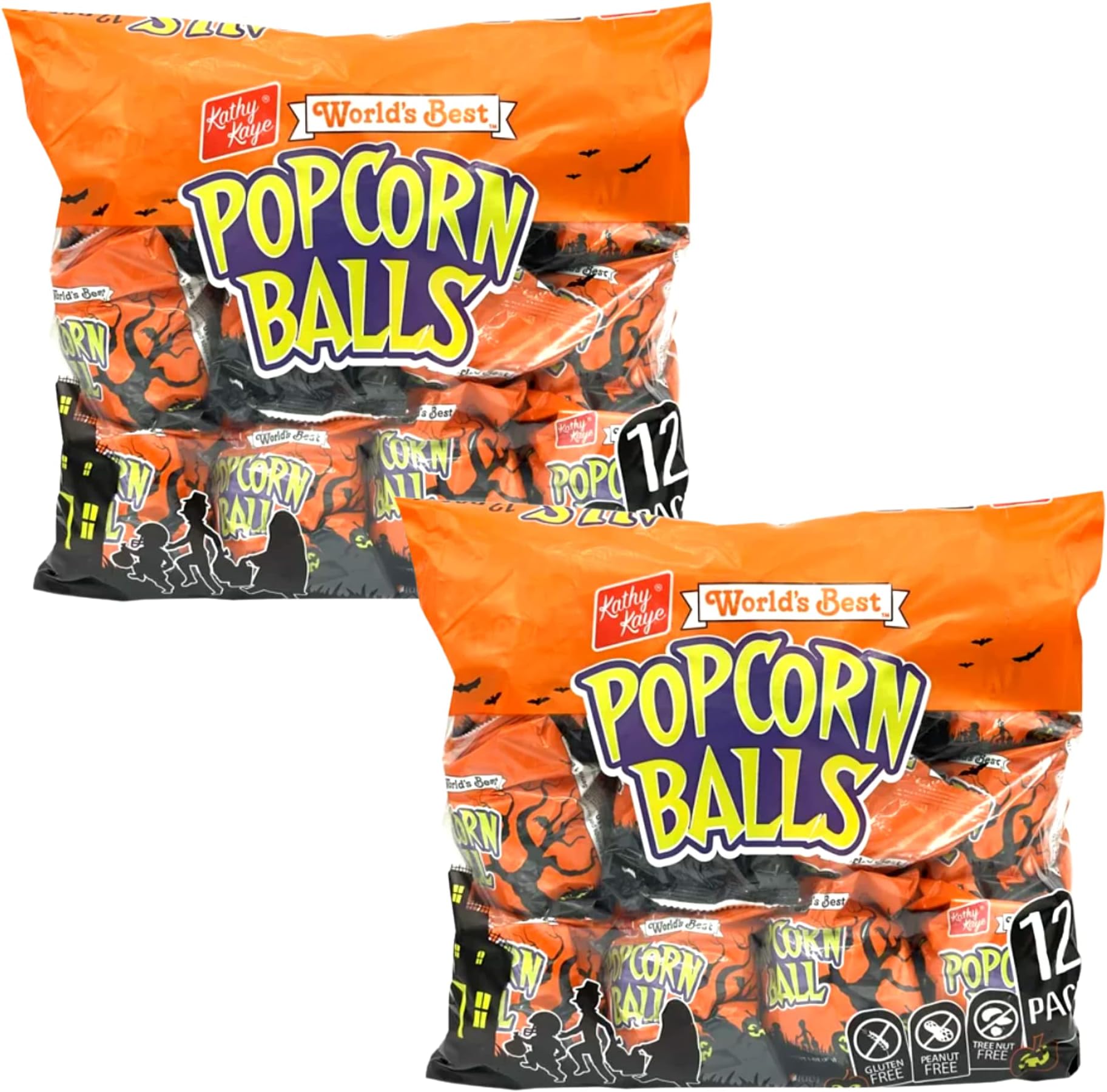Amazon.com: Kathy Kaye (2) Sweet & Salty Popcorn Balls - Fall/Halloween ...