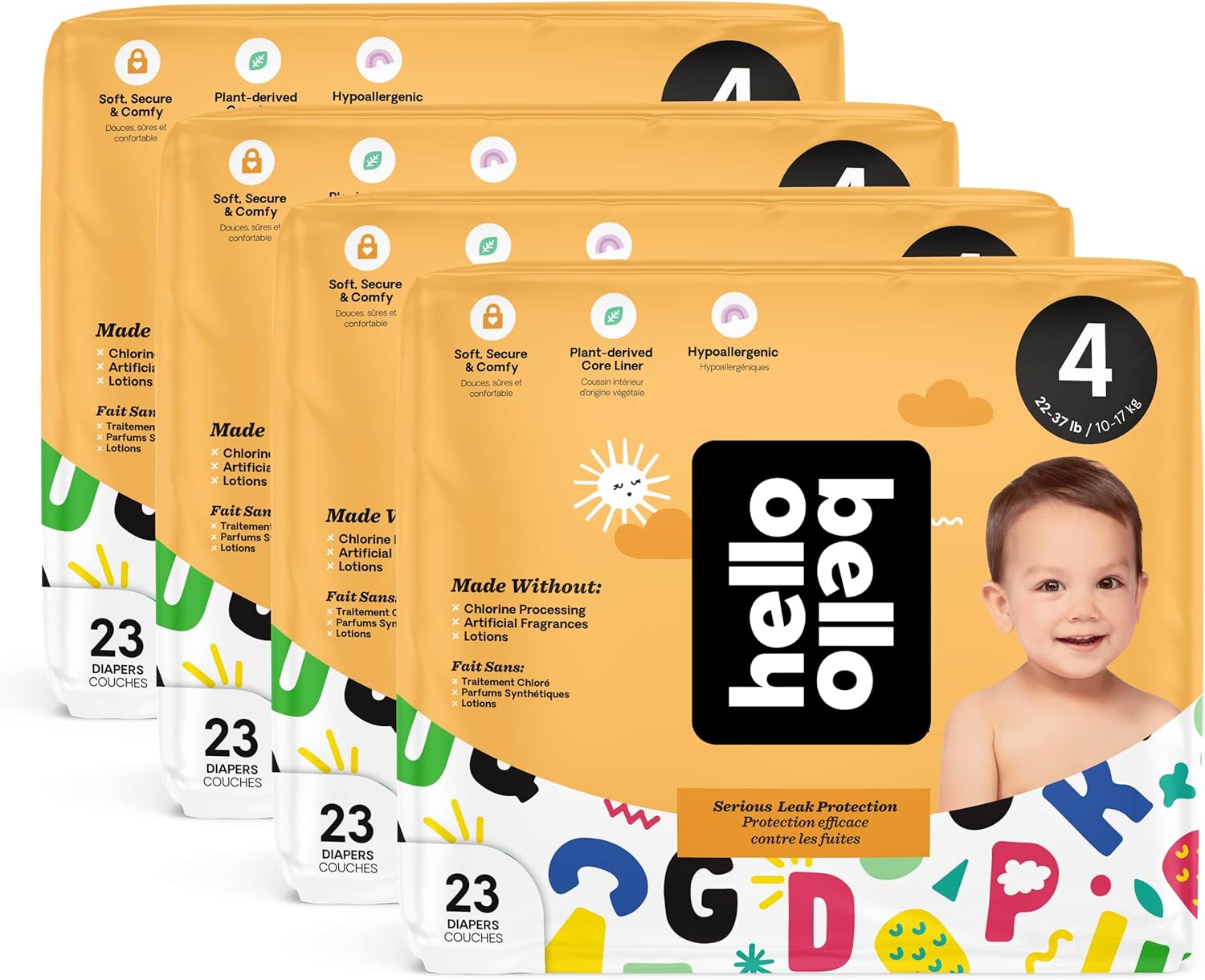 Amazon.com: Hello Bello Premium Baby Diapers, Affordable Hypoallergenic ...