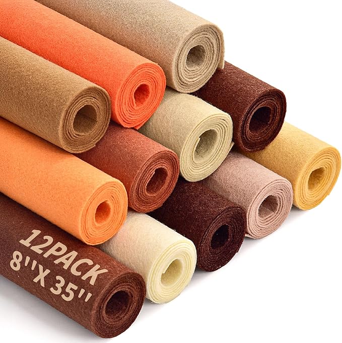 Amazon.com: FEIYAUMI Large Stiff Felt Sheets Bundle Felt Fabric Sheets ...