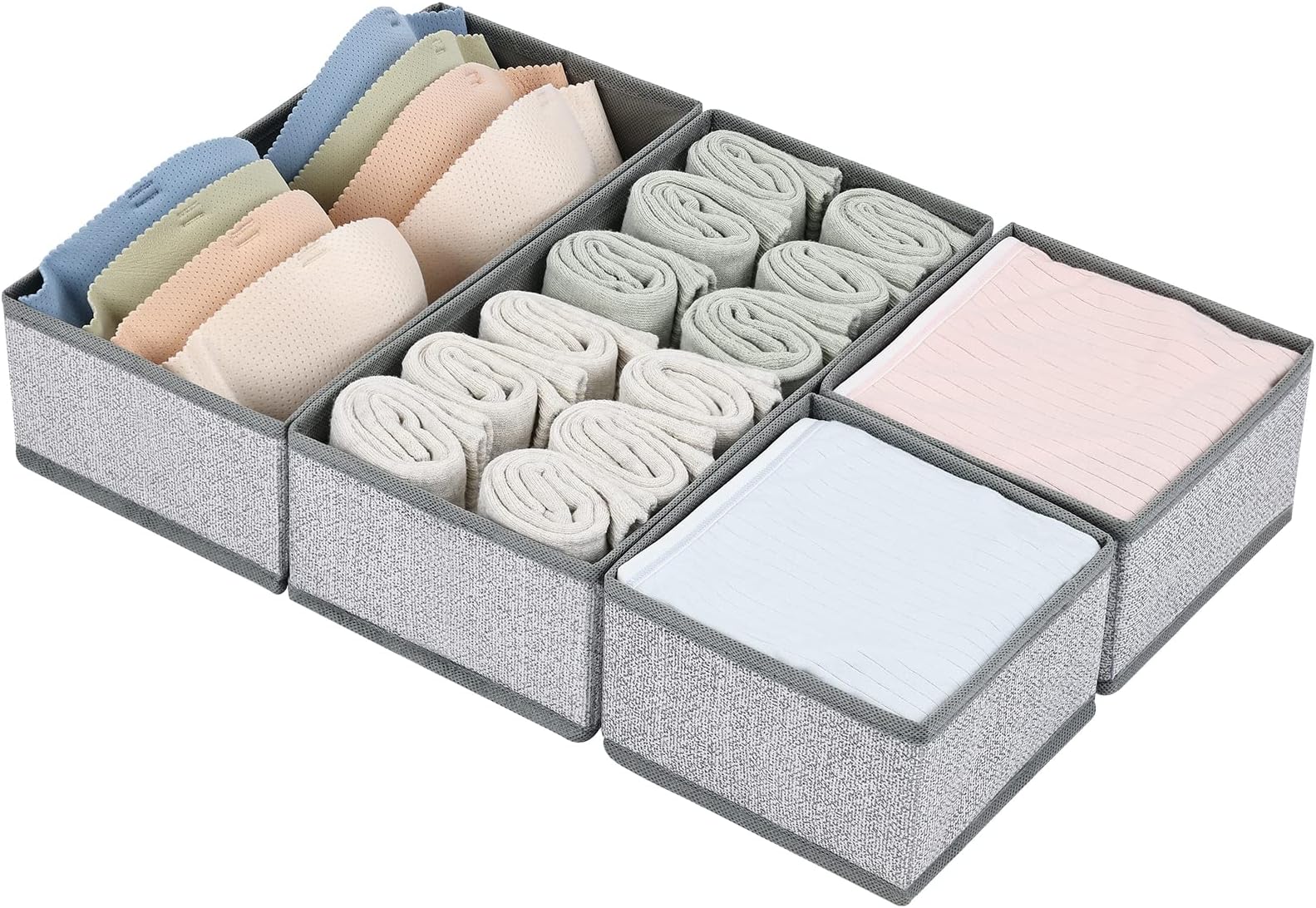 Amazon.com: mDesign Soft Fabric Dresser Drawer and Closet Storage ...